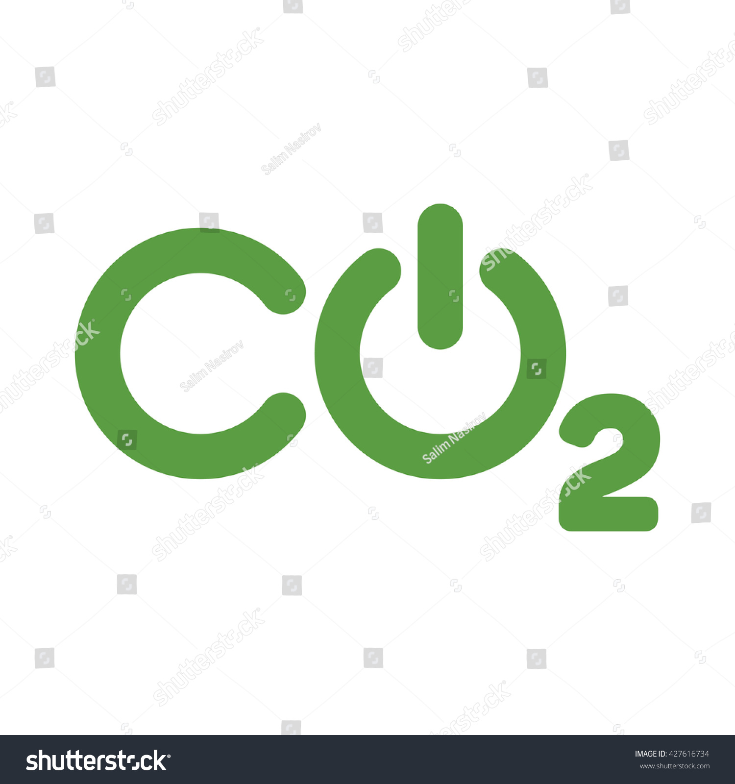 co2 logo, ecology green icons set on white - Royalty Free Stock Vector ...