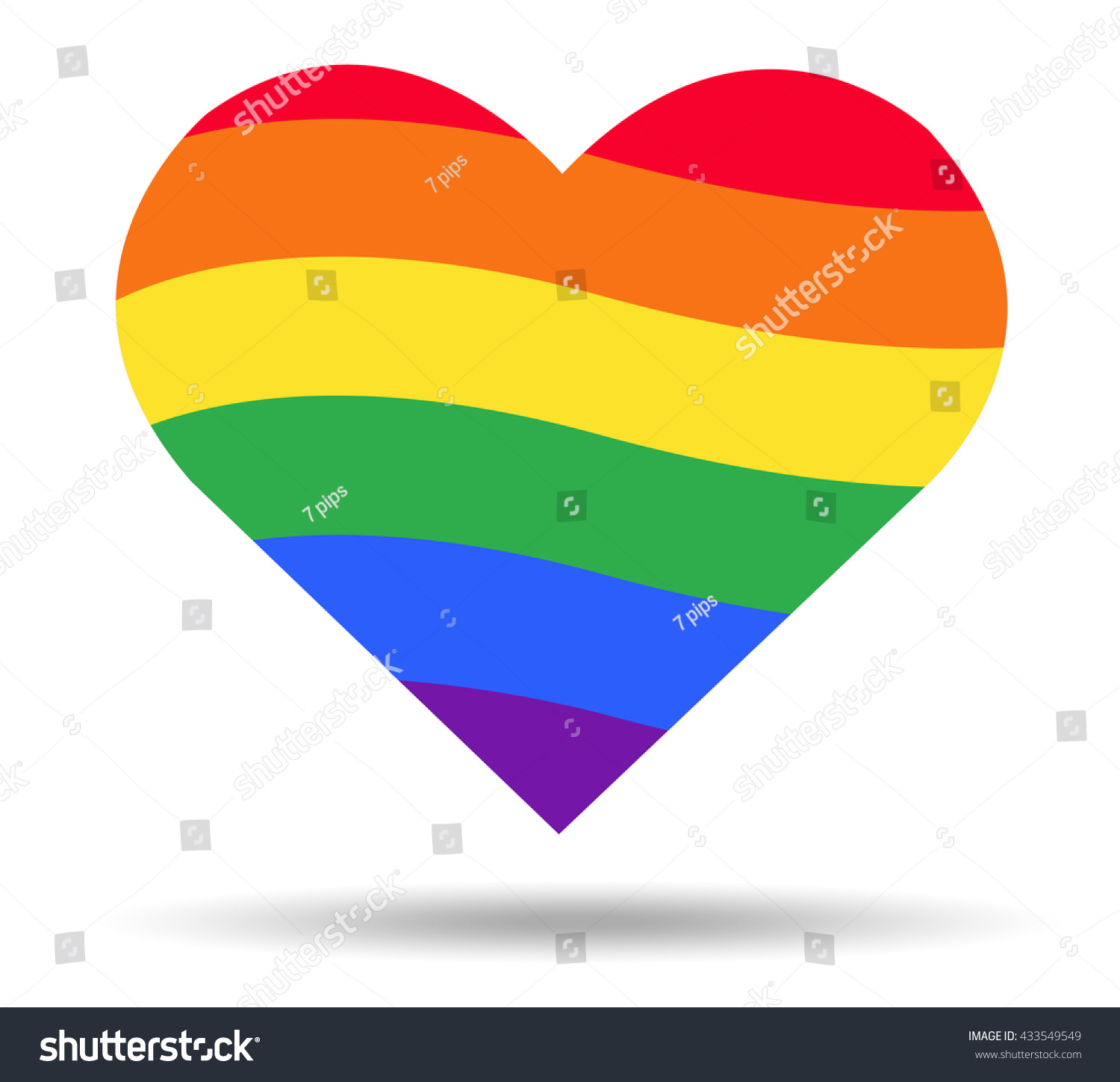 Rainbow Flag Lgbt Symbol On Heart Vector Eps10 Royalty Free Stock