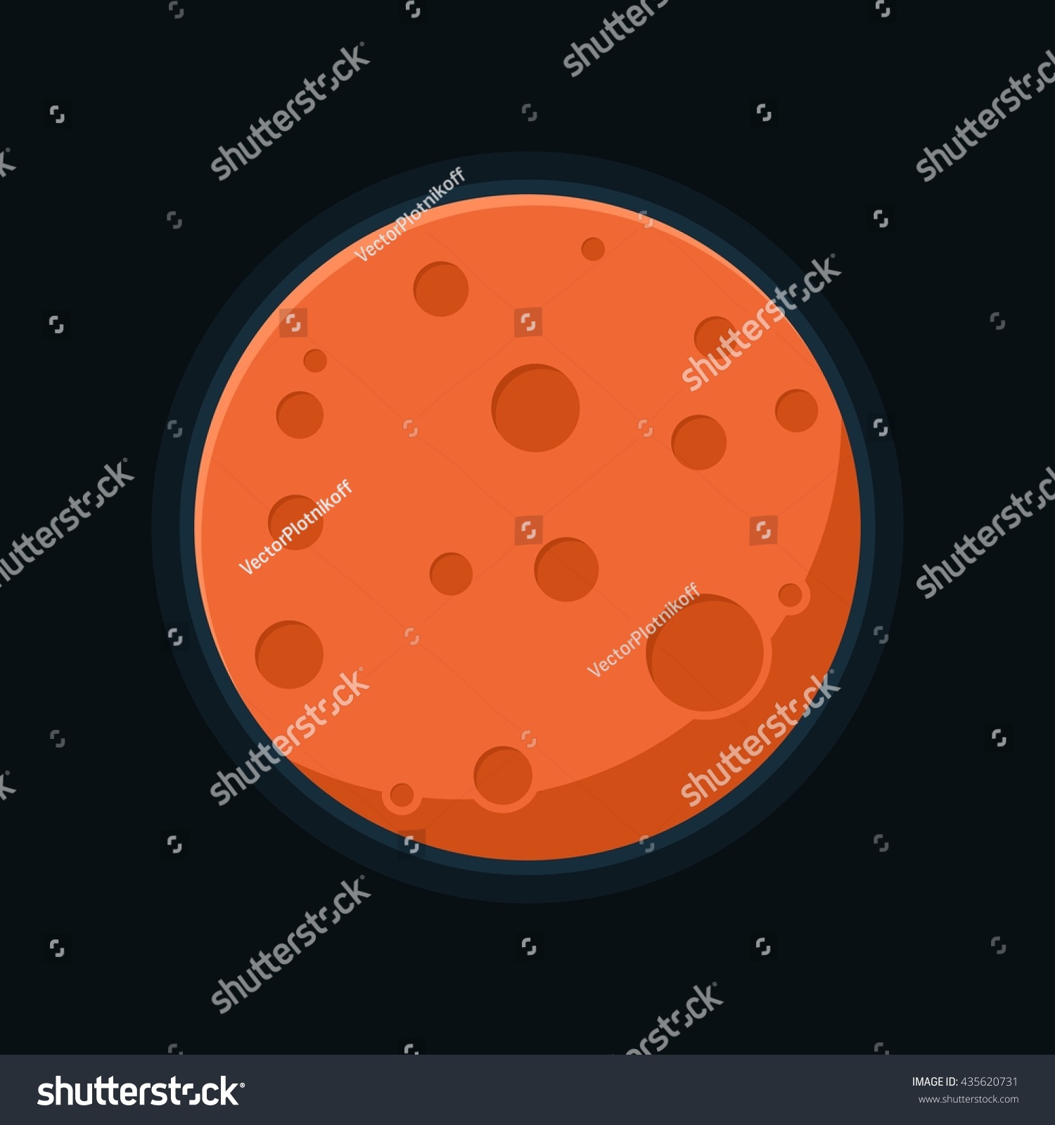Mars Planet Vector Globe Mars Texture Map In Royalty Free Stock
