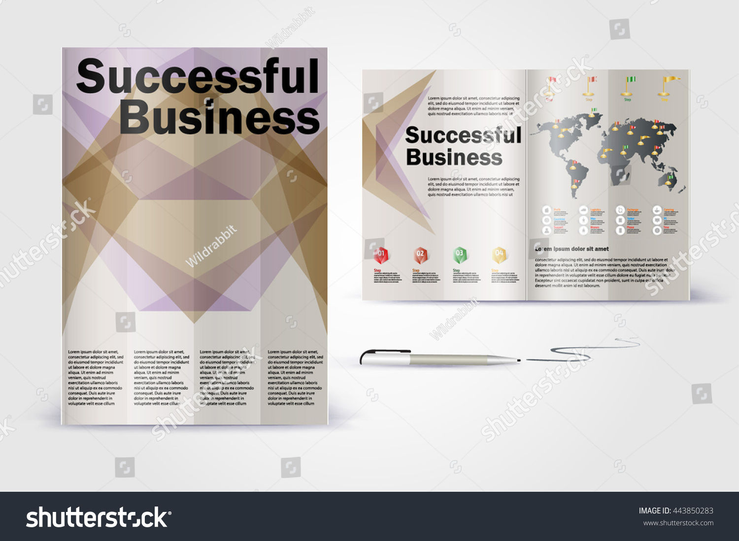 Color application booklet template design for - Royalty Free Stock ...