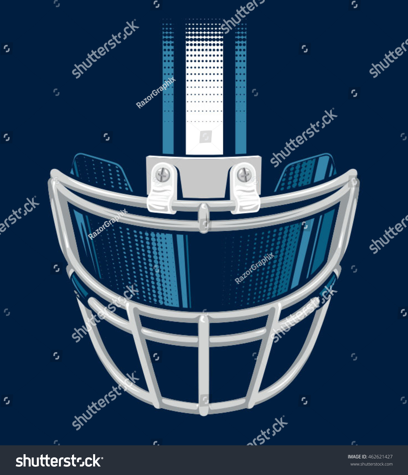 Football helmet facemask with shield - Royalty Free Stock Vector ...