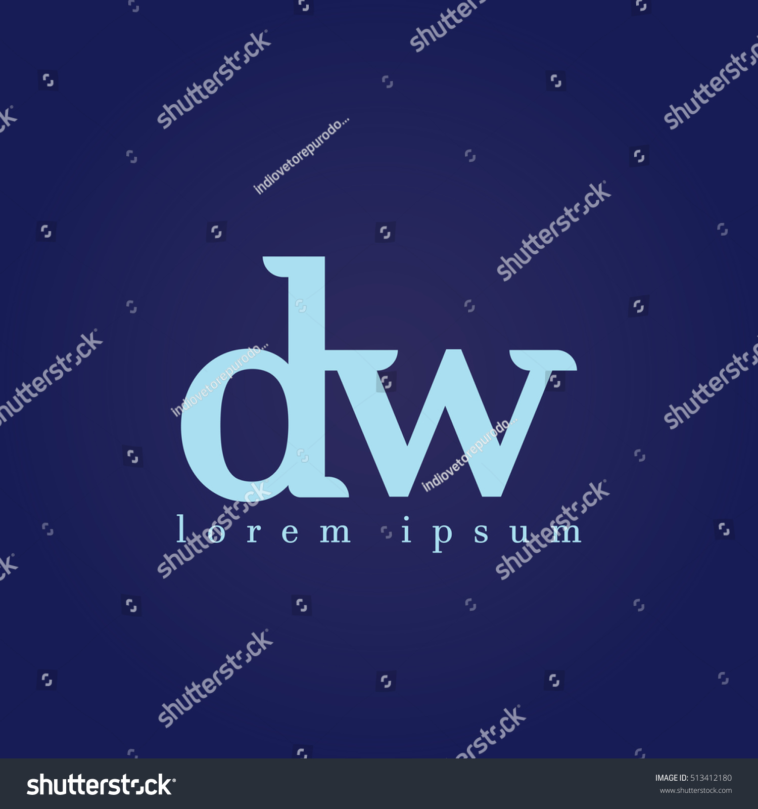 lowercase d and w vector logo. dw initial design - Royalty Free Stock ...