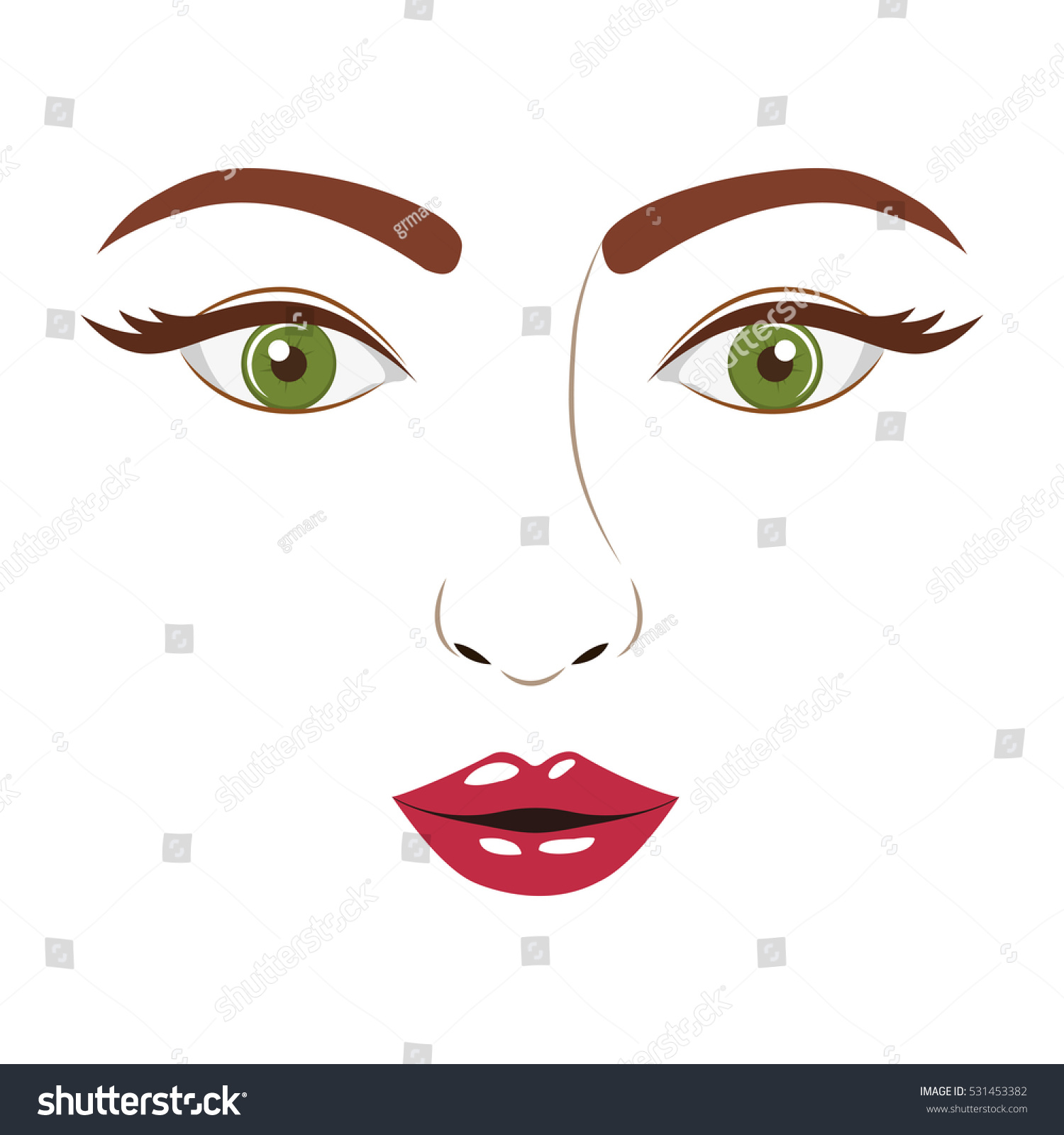 Isolated Woman Face Design Royalty Free Stock Vector 531453382