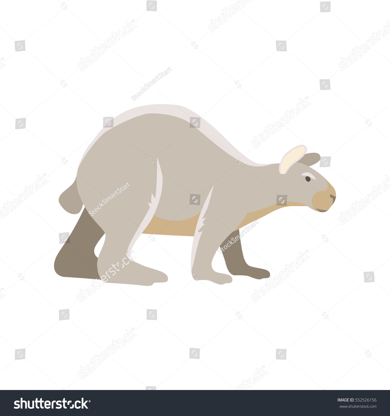 Vector prehistoric cartoon ancient mammal ice - Royalty Free Stock ...