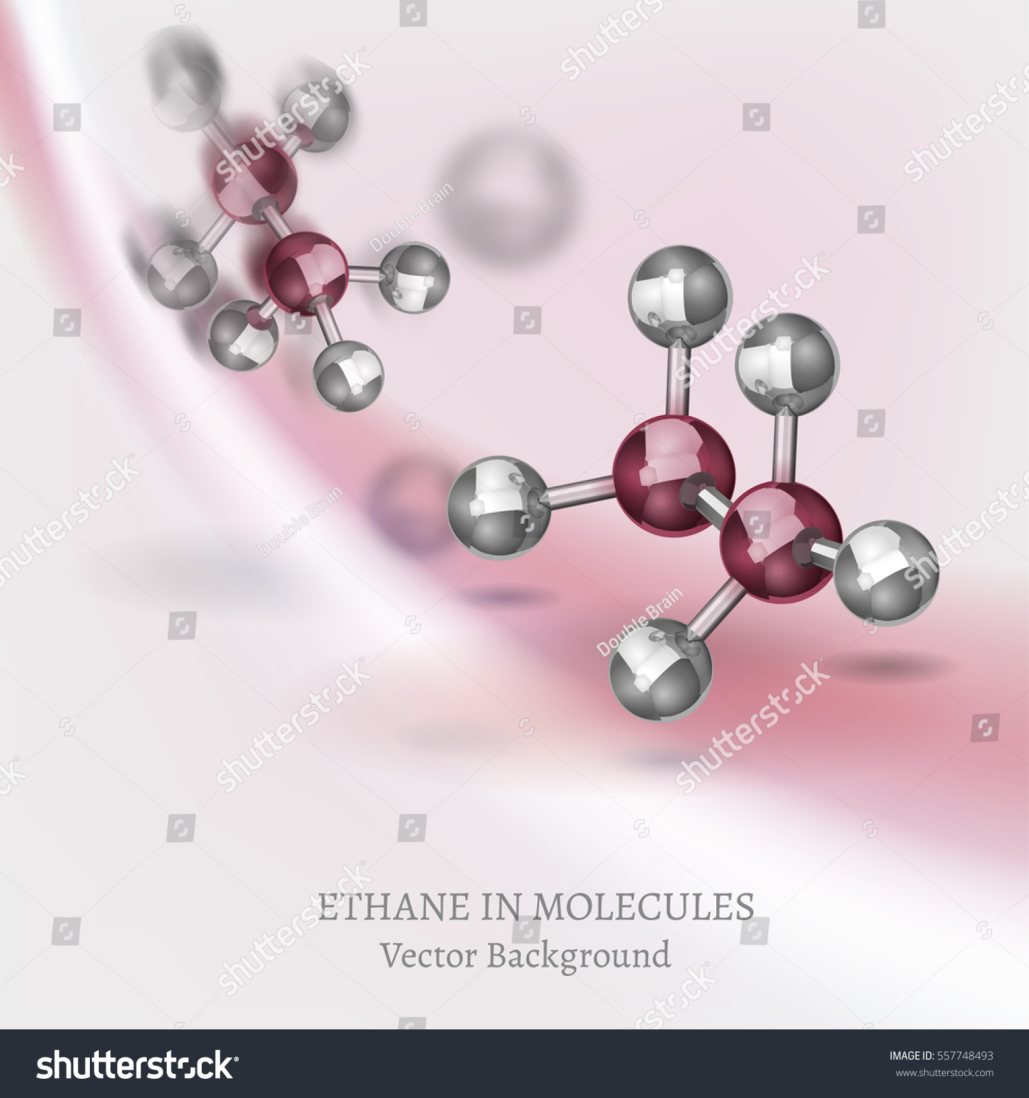 Scientific backdrop with ethane molecules in 3D - Royalty Free Stock ...