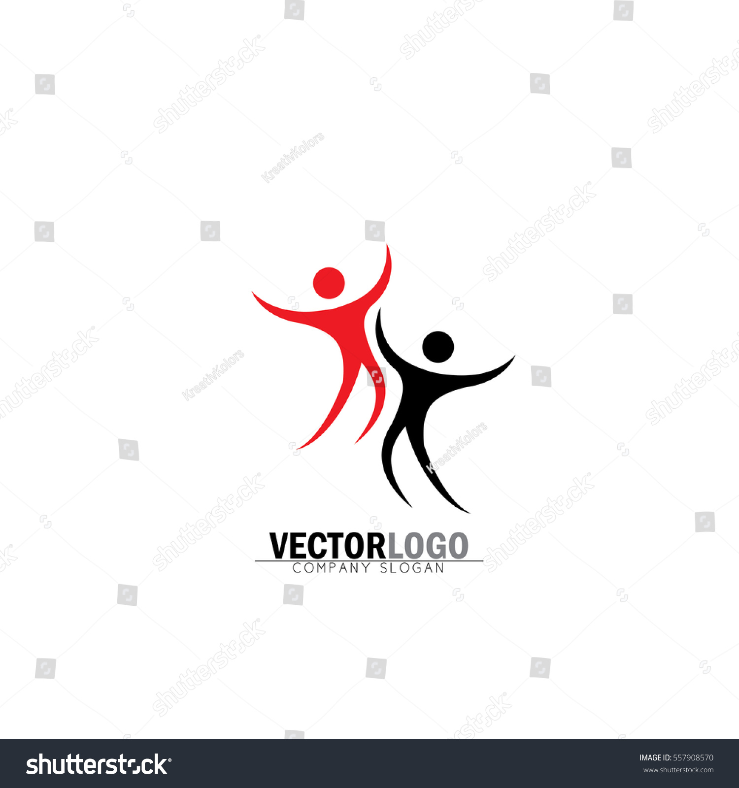 two friends together vector logo icon in trendy - Royalty Free Stock ...