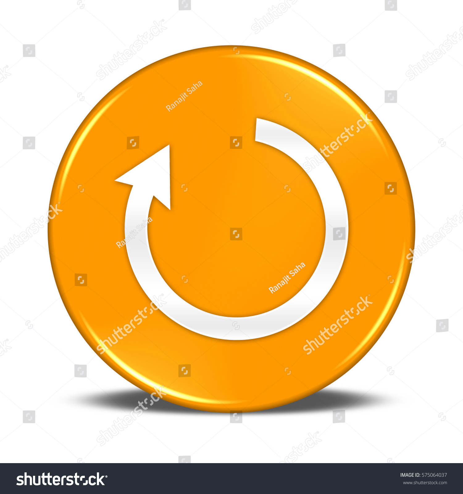 reload button isolated. 3d illustration - Royalty Free Stock Photo ...