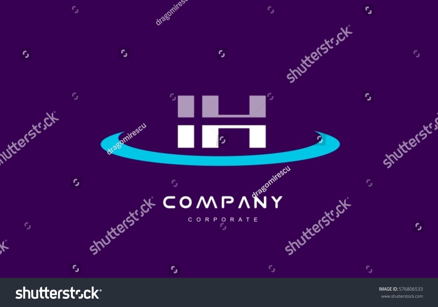 ih i h cyan magenta blue letter combination - Royalty Free Stock Vector ...