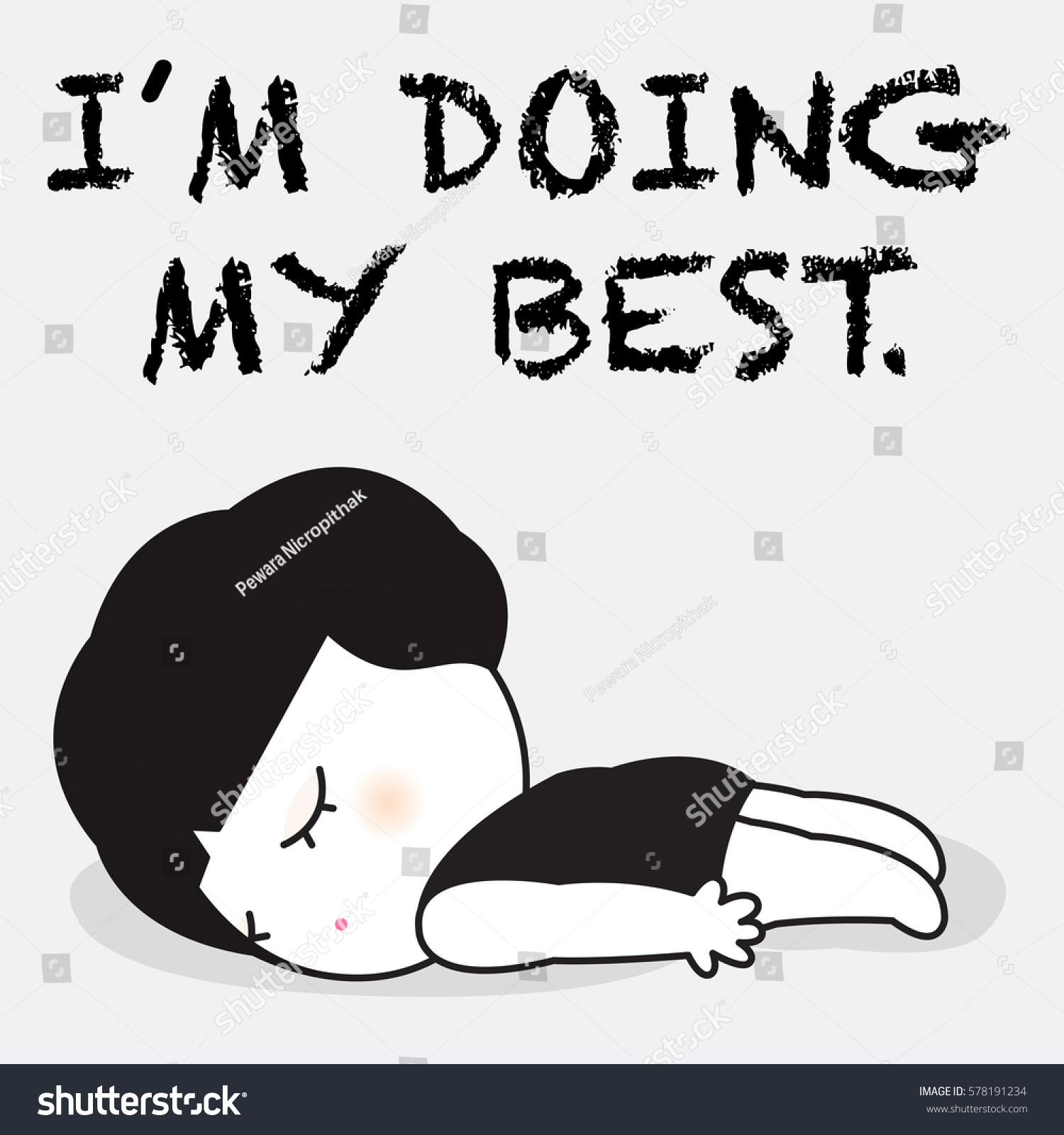 I Am Doing My Best Concept Card Character - Royalty Free Stock Vector ... I Am Doing My Best Concept Card Character - Royalty Free Stock Vector ...
