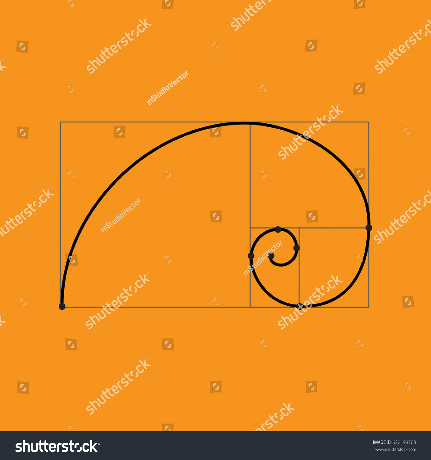 Symbol of the golden ratio tattoo black lines - Royalty Free Stock ...