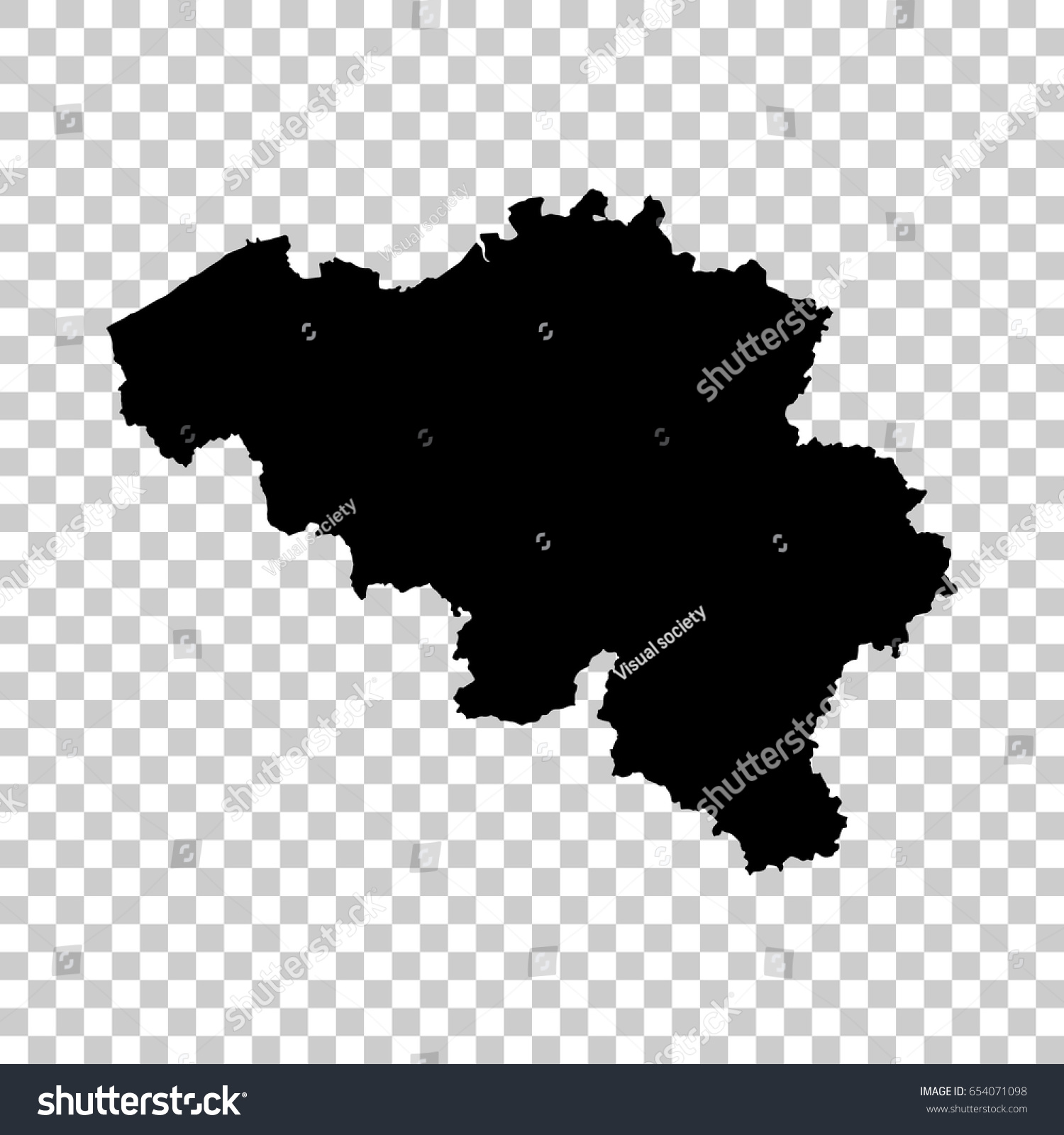 Belgium map isolated on transparent background. - Royalty Free Stock ...