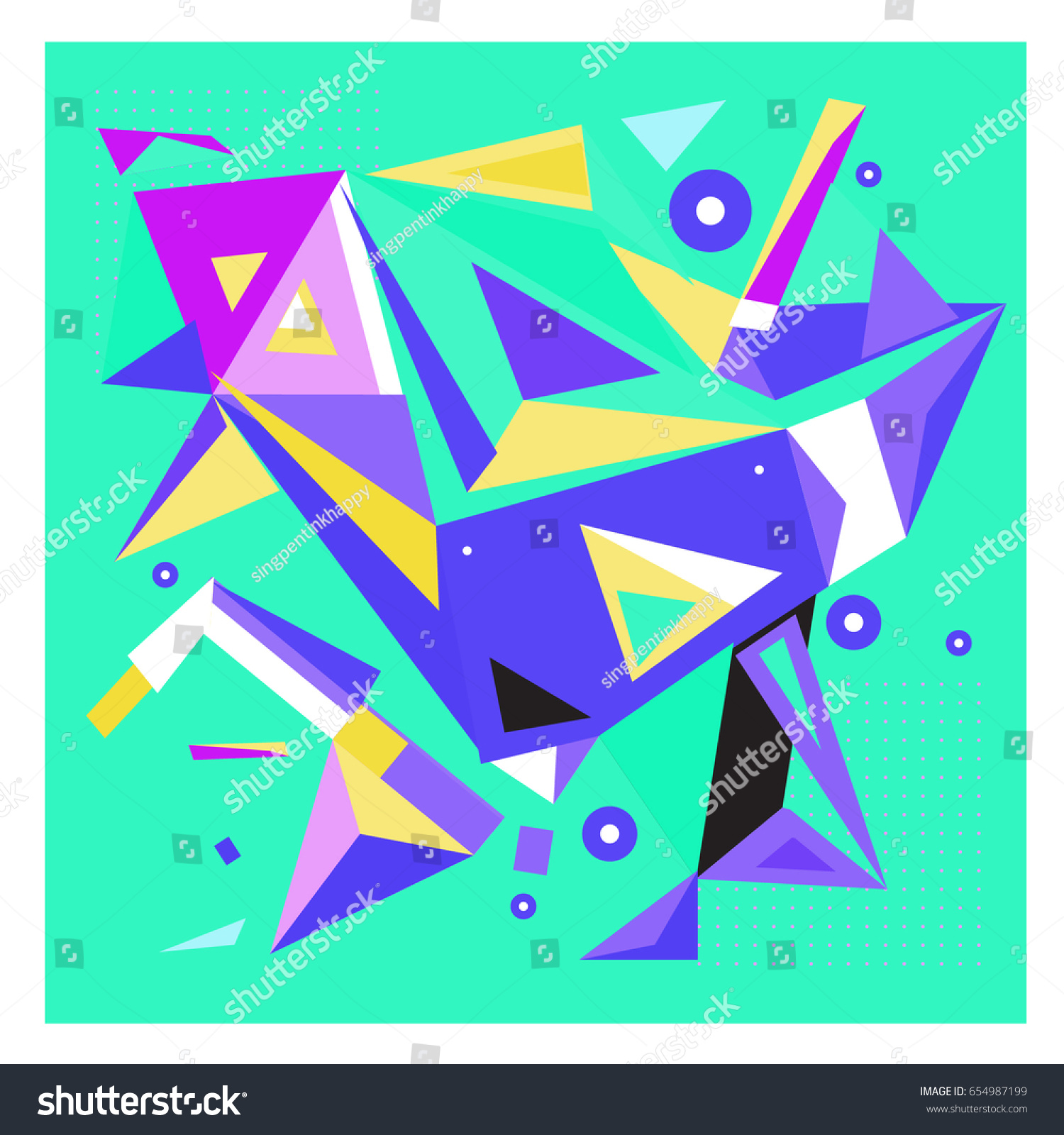 Vector of triangle geometric 3d forms. Modern - Royalty Free Stock ...