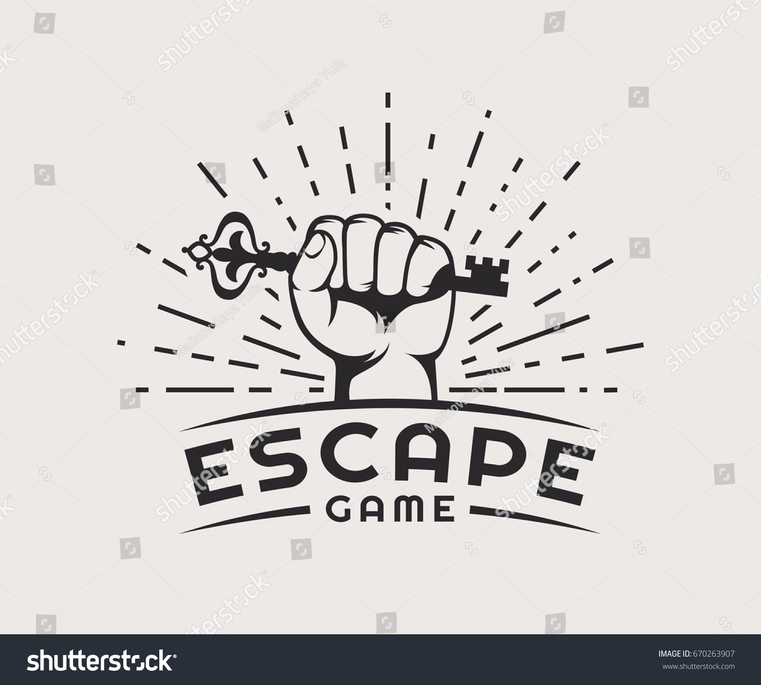 Escape game logo. Vector badge isolated on a - Royalty Free Stock ...
