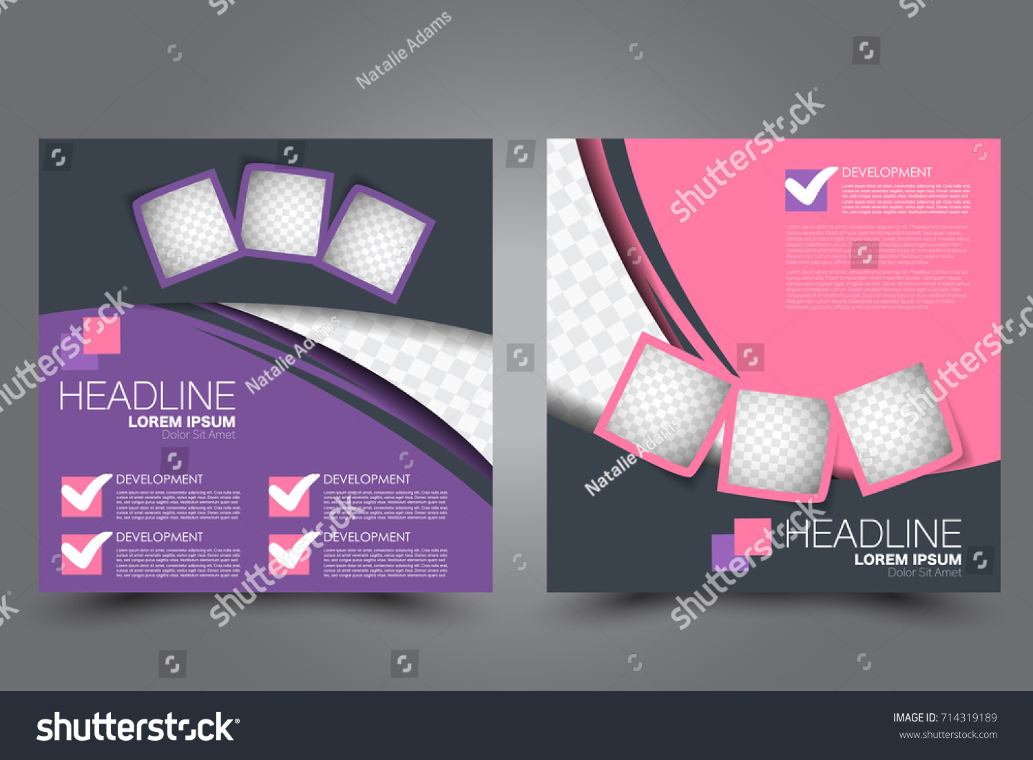 Square flyer template. Brochure design. Annual - Royalty Free Stock ...