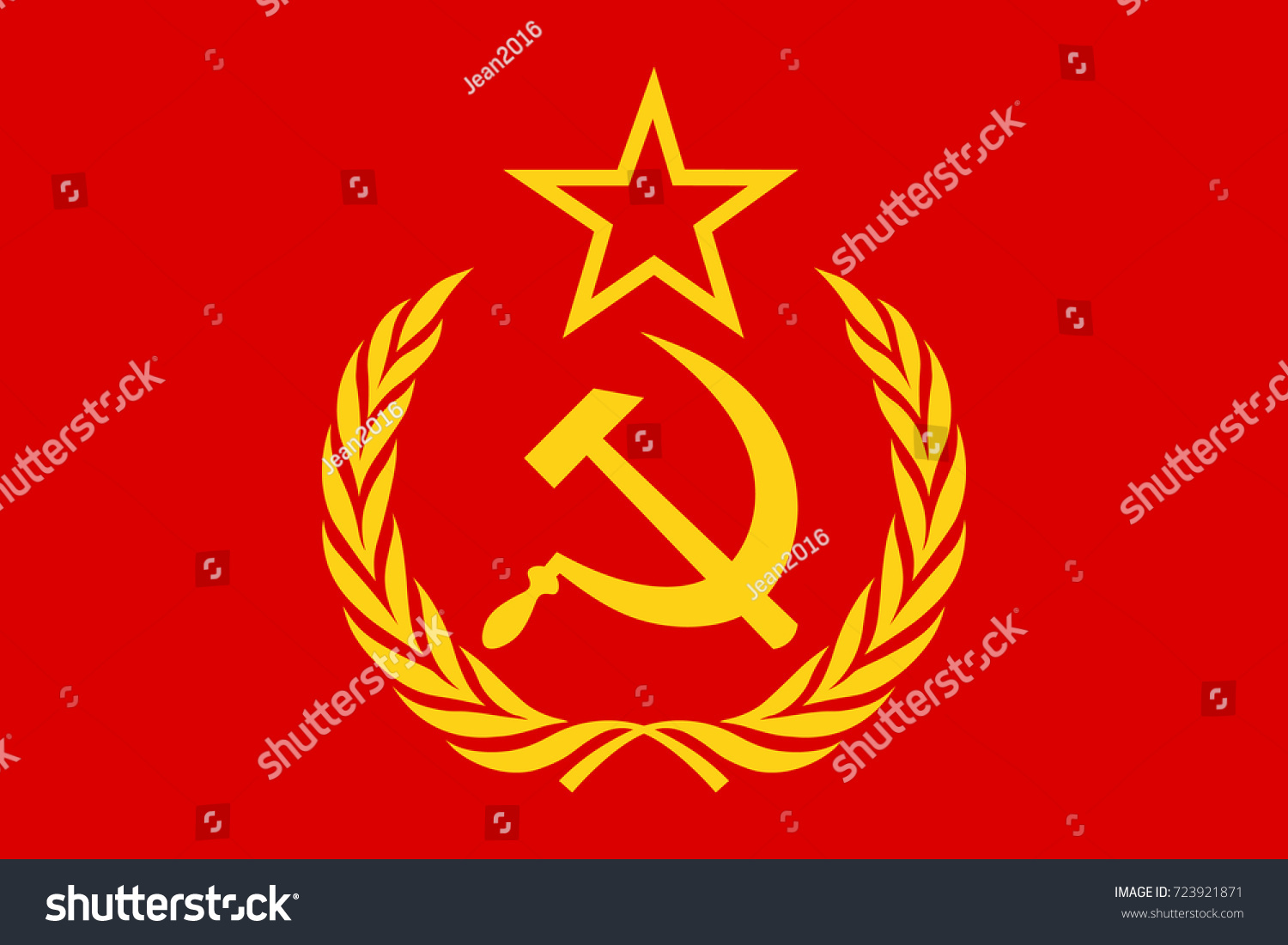 cccp symbol, hammer, sickle, star, and wreath - Royalty Free Stock ...