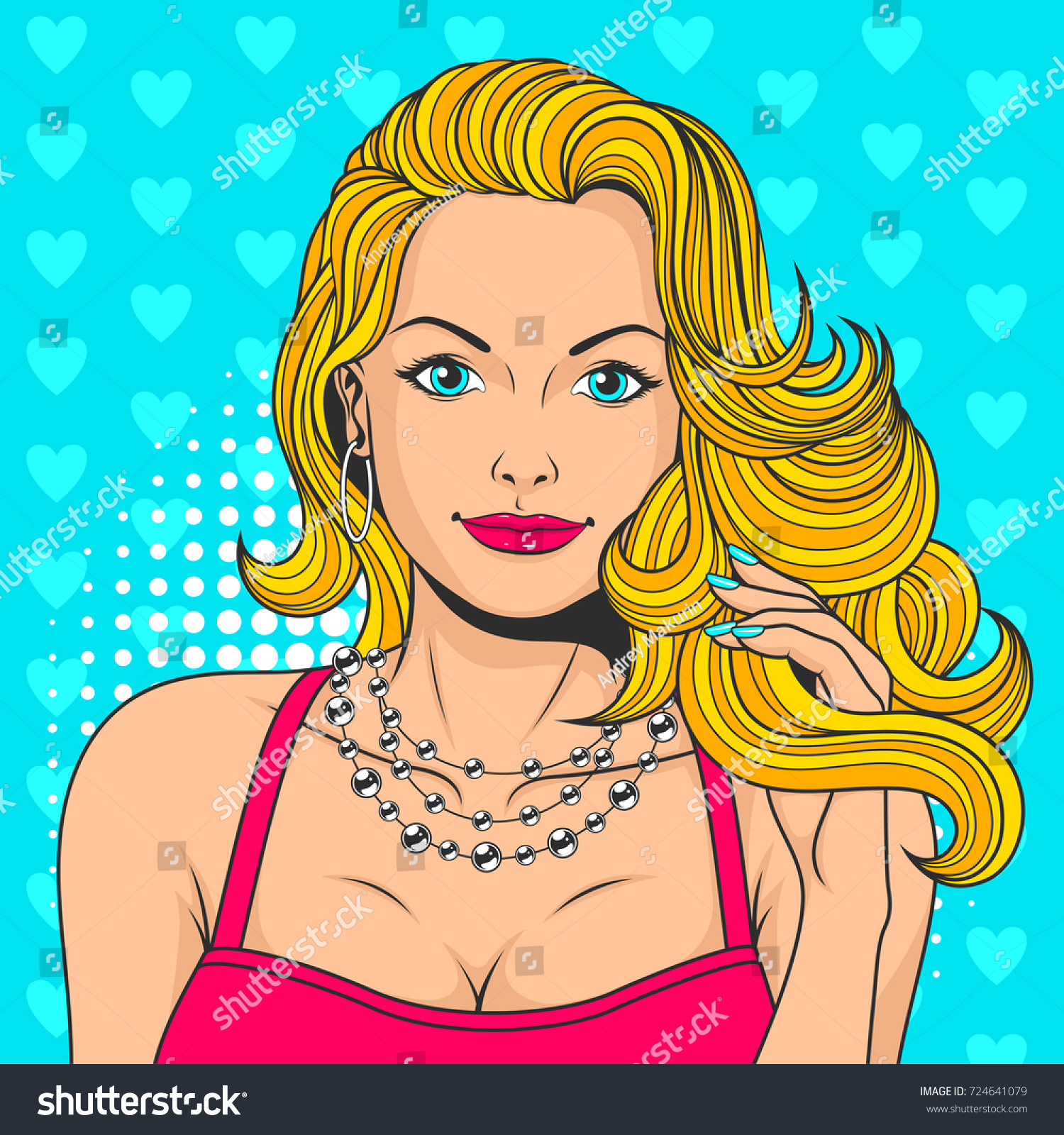 Sexy Beautiful Woman Vector Illustration Royalty Free Stock Vector 724641079