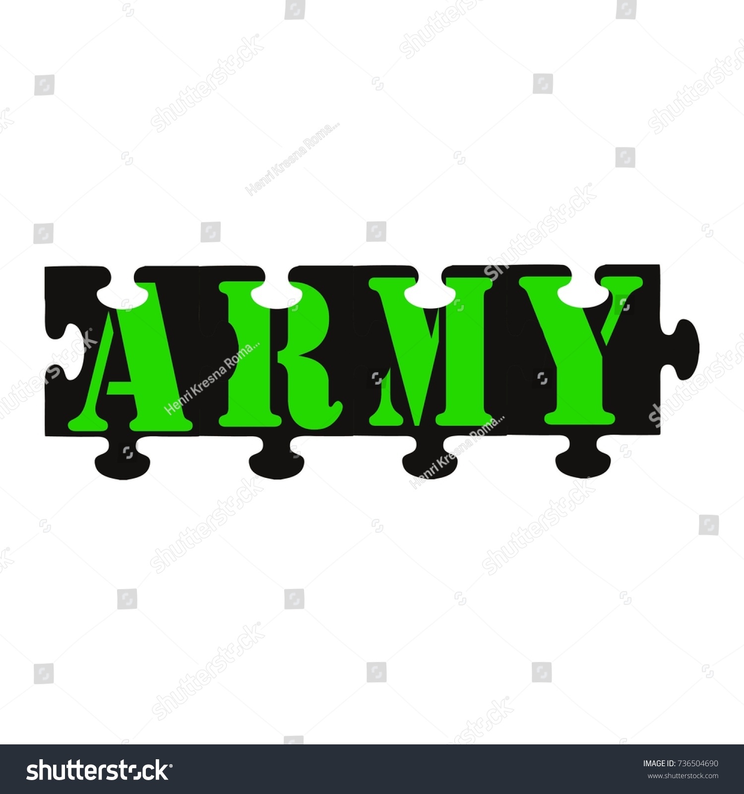 army letter - Royalty Free Stock Vector 736504690 - Avopix.com