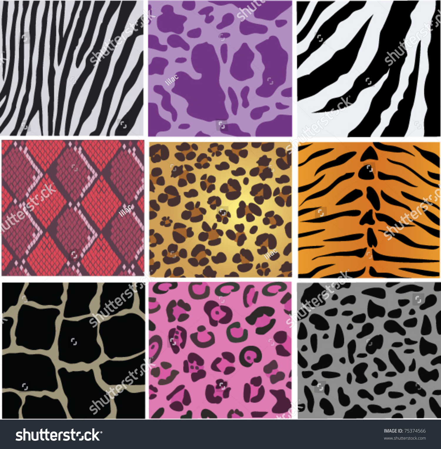 vector animal skin texture - Royalty Free Stock Vector 75374566 ...