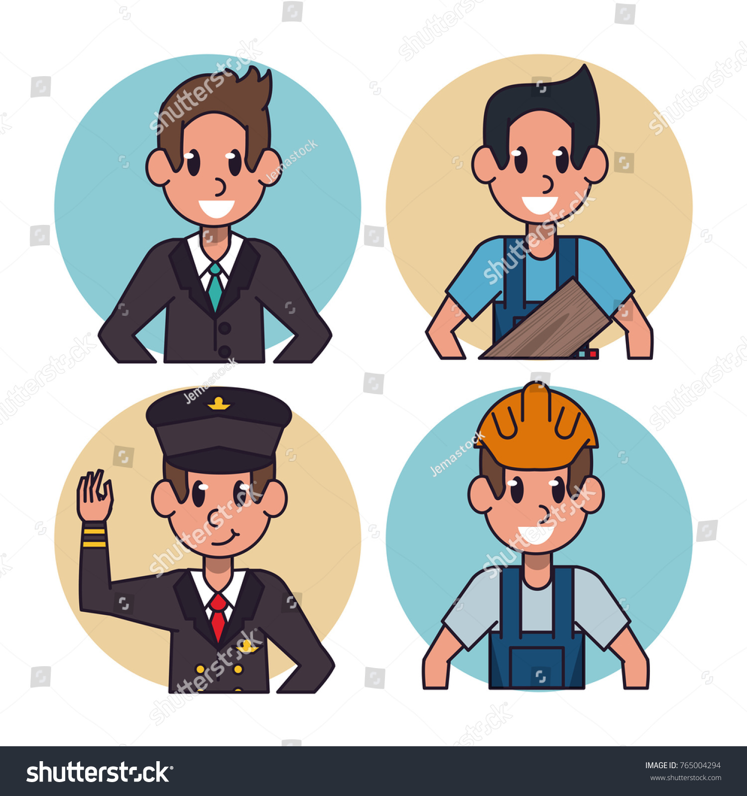 Worker cartoon icons - Royalty Free Stock Vector 765004294 - Avopix.com