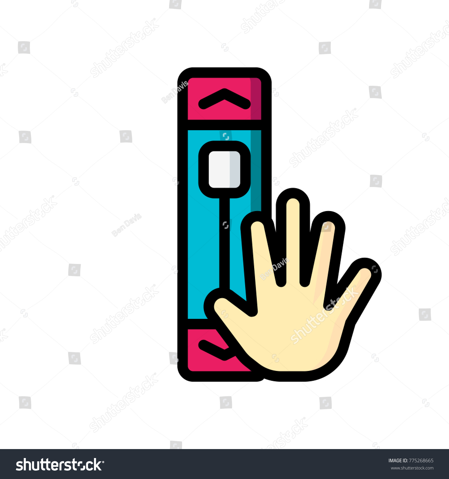 User Interface Drag Release Royalty Free Stock Vector 775268665