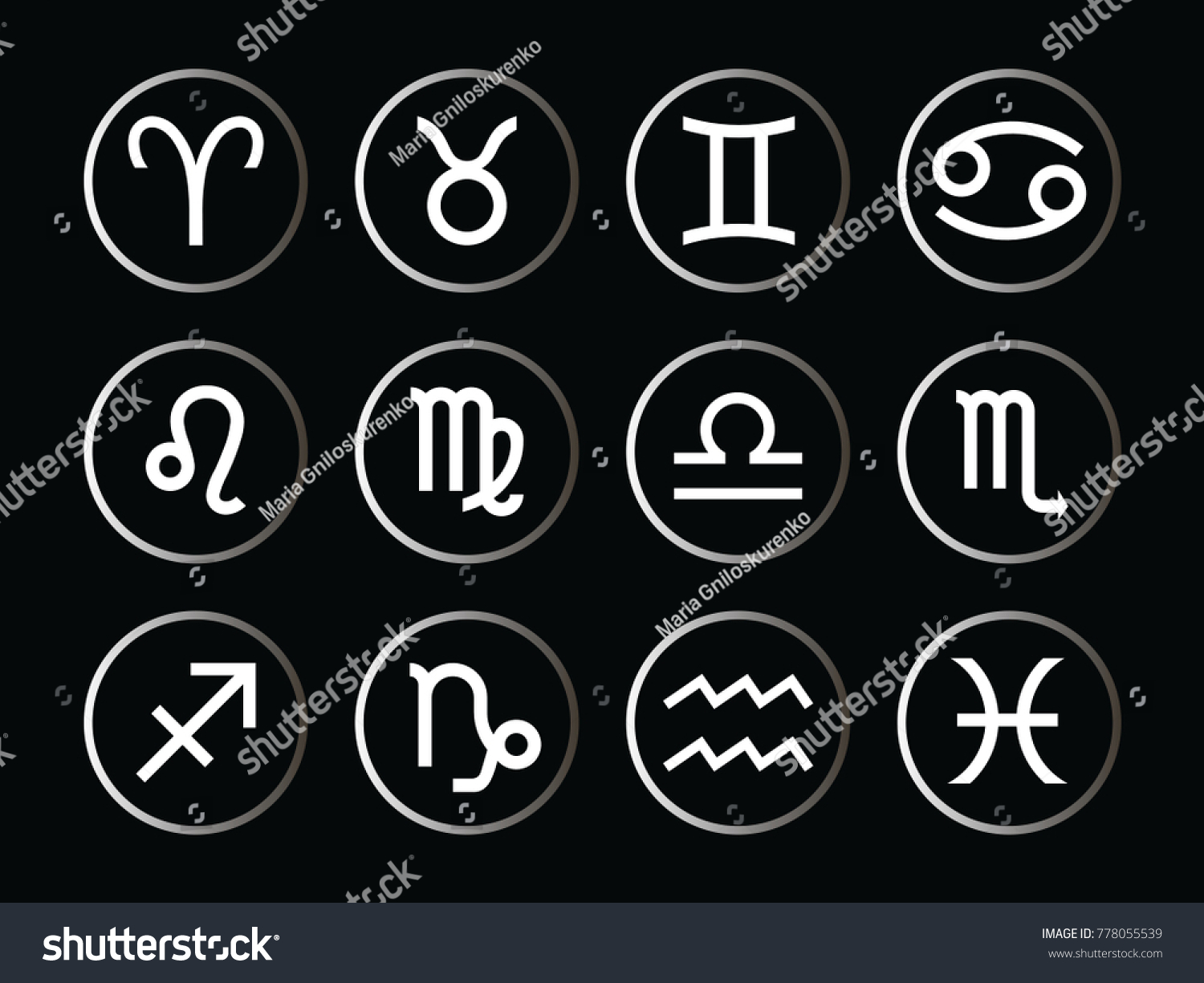 Vector graphics astrology set. A simple - Royalty Free Stock Vector ...