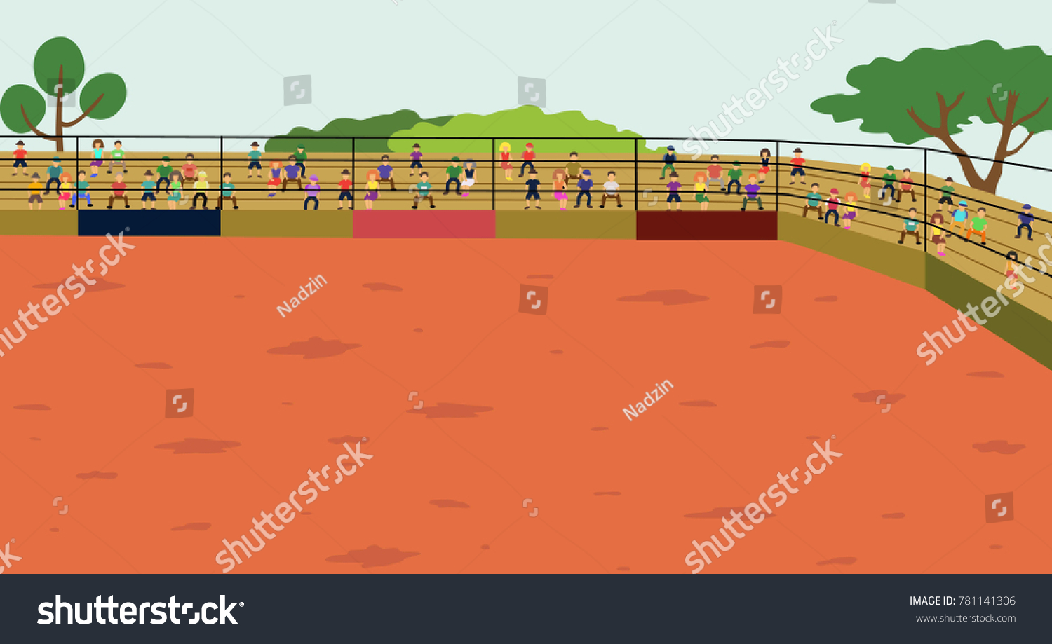 Arena. Rodeo background - Royalty Free Stock Vector 781141306 - Avopix.com