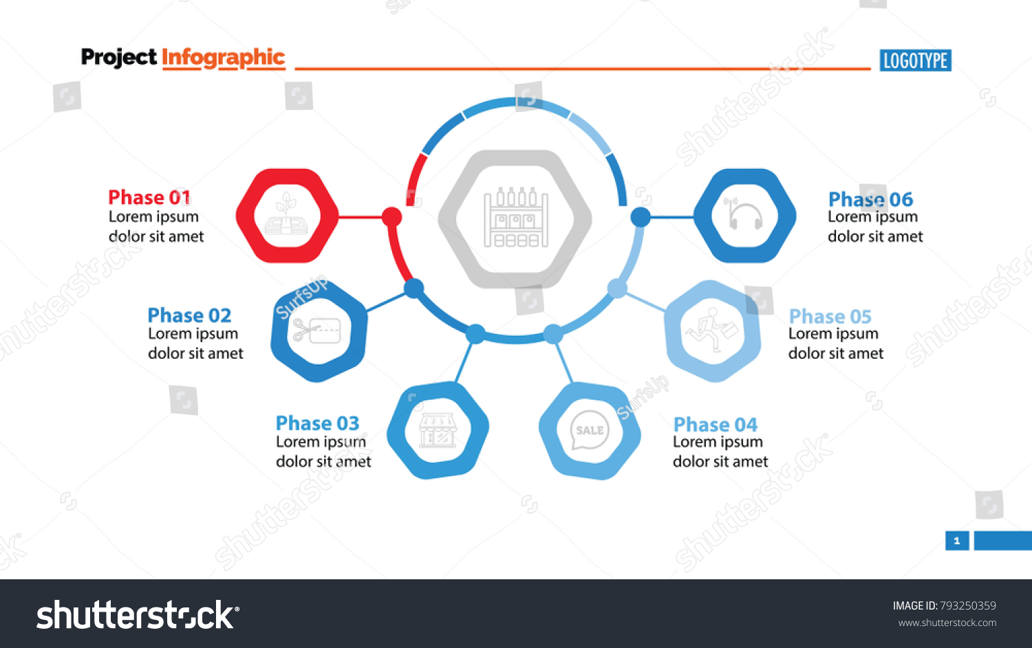 Chart With Six Phases Slide Template - Royalty Free Stock Vector ... Chart With Six Phases Slide Template - Royalty Free Stock Vector ...