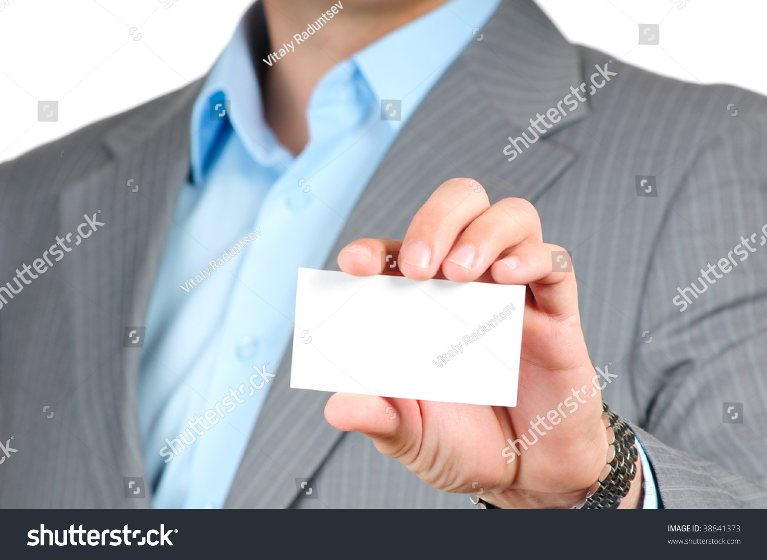 Businessman Holding Blank Card Isolated On Stock Photo (Edit Now) 38841373 Businessman Holding Blank Card Isolated On Stock Photo (Edit Now) 38841373