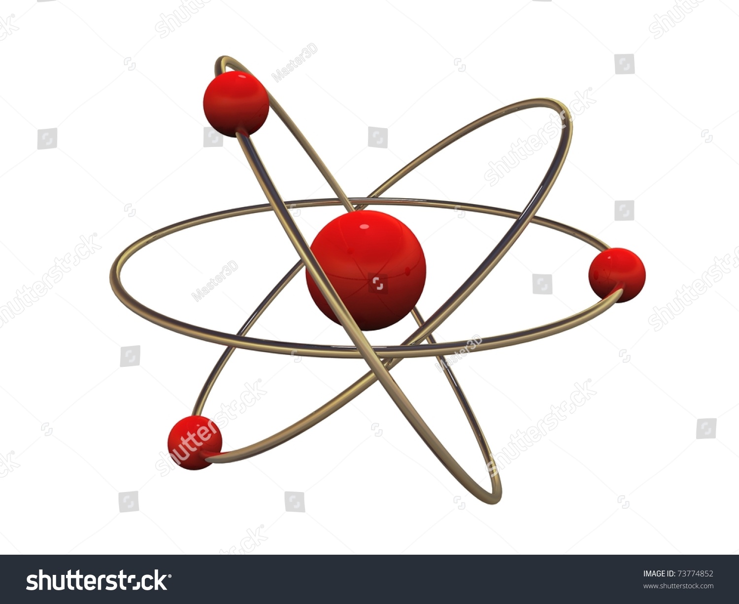 3d Atom Model Stock Illustration 73774852 - Shutterstock