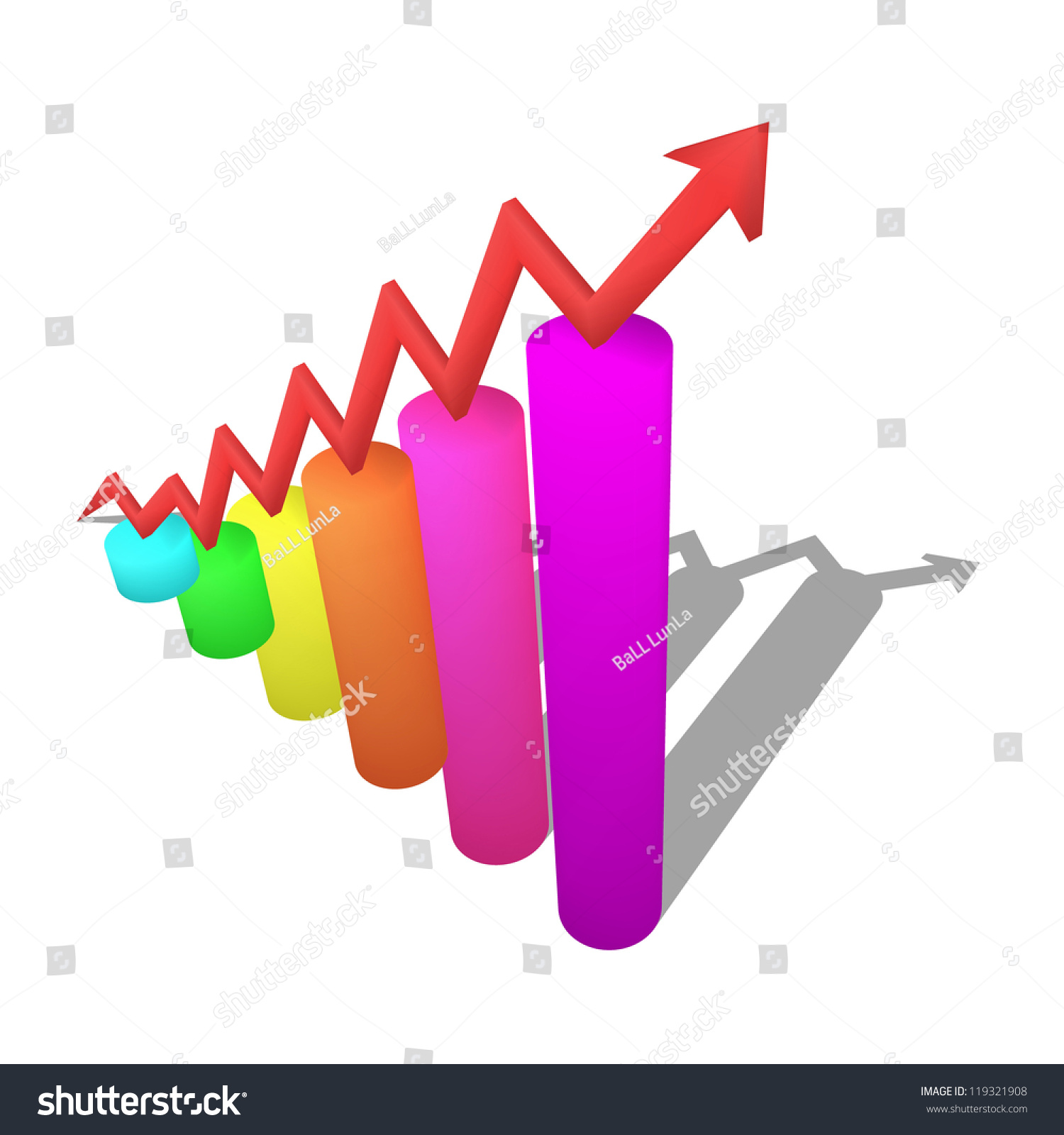 3d Bar Graph Arrow Stock Illustration 119321908 | Shutterstock