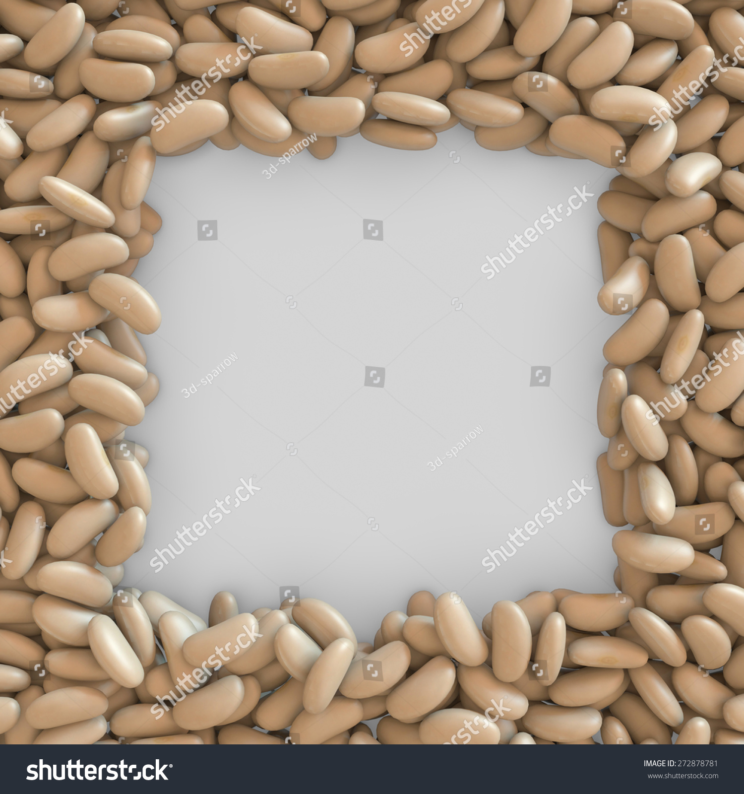 3d Beans Border Background: ilustración de stock 272878781 | Shutterstock