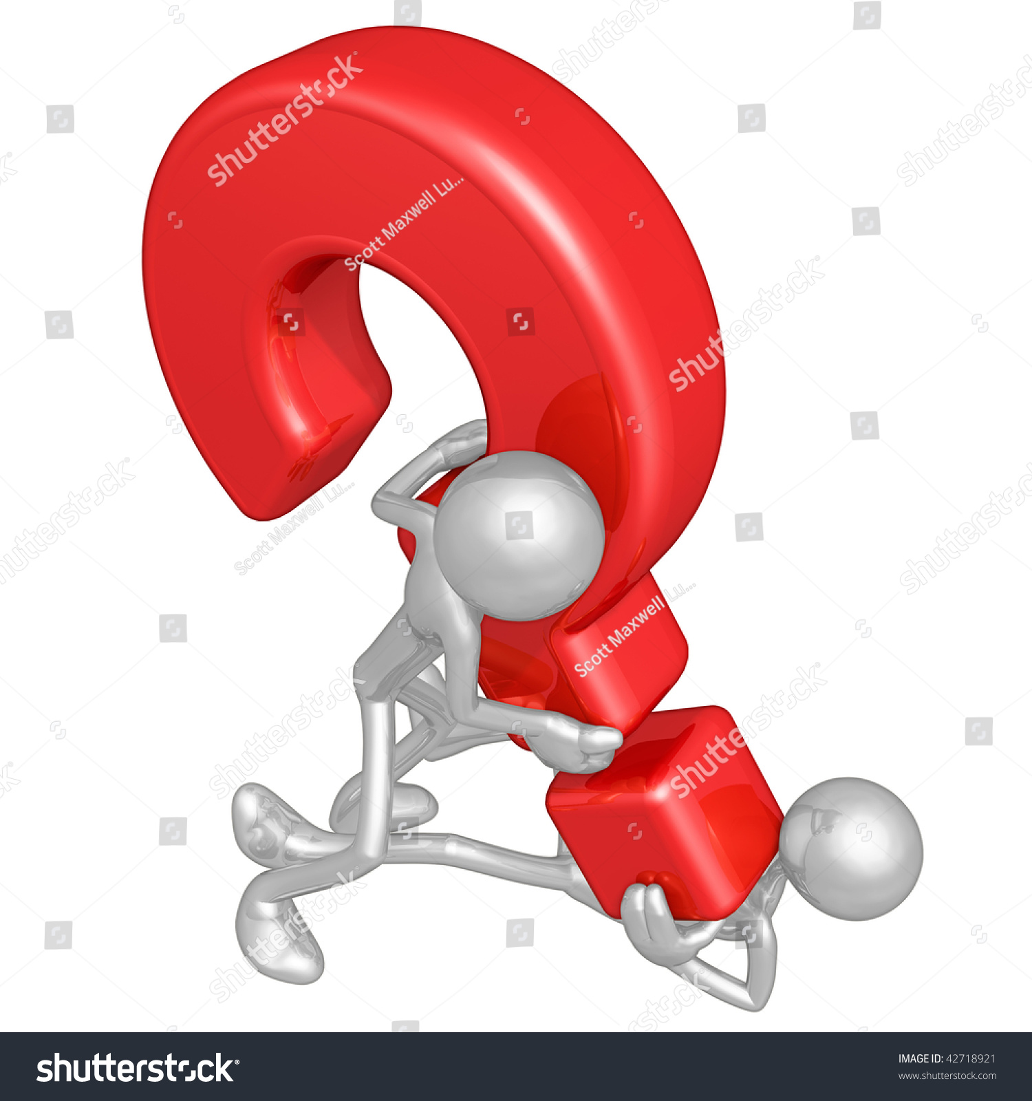 3d Character Question Interrogation Stock Illustration 42718921 ...