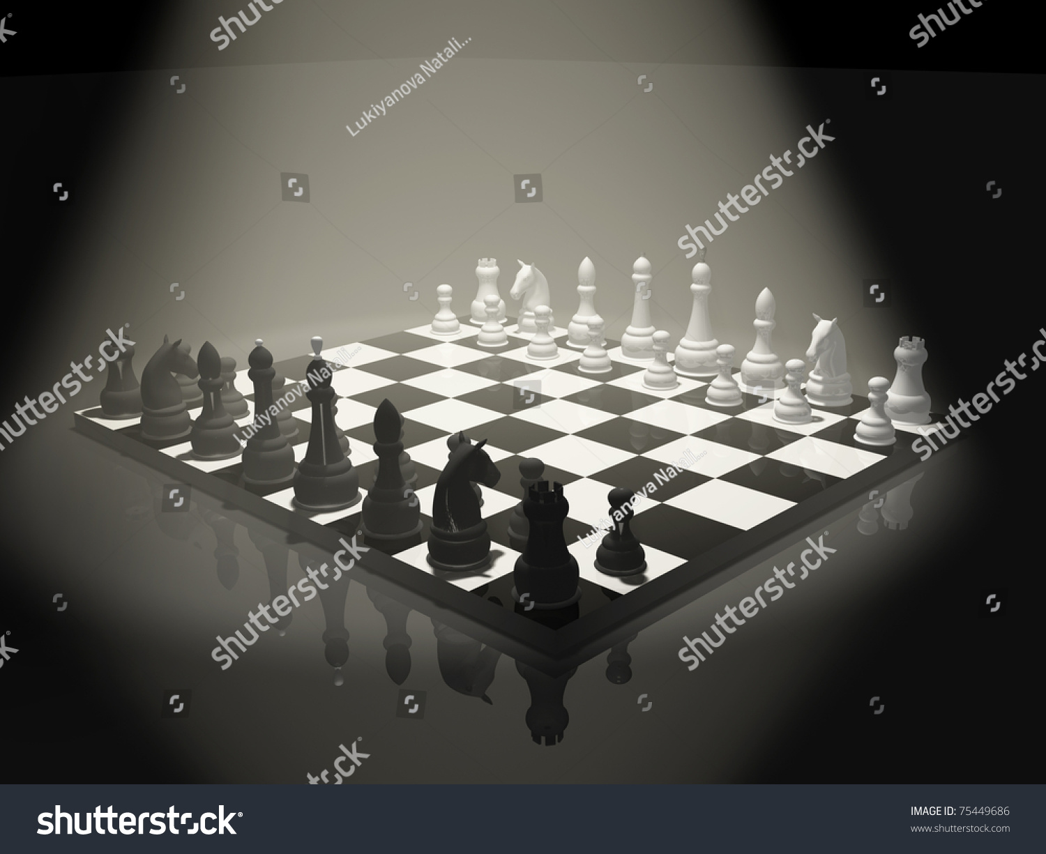 3d Chess Stock Illustration 75449686