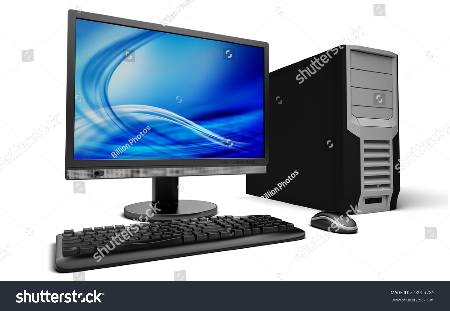 3d Computer Desktop Pc Pc Stock Illustration 273909785 | Shutterstock