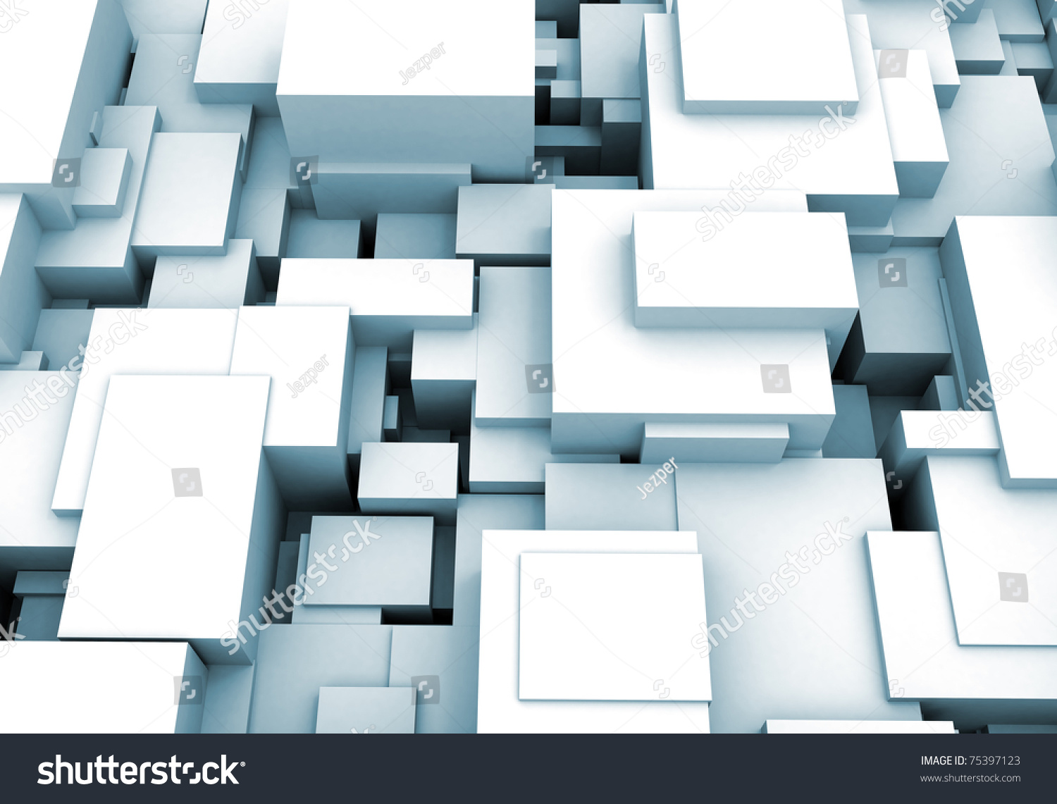 3d Cubes Background Stock Illustration 75397123