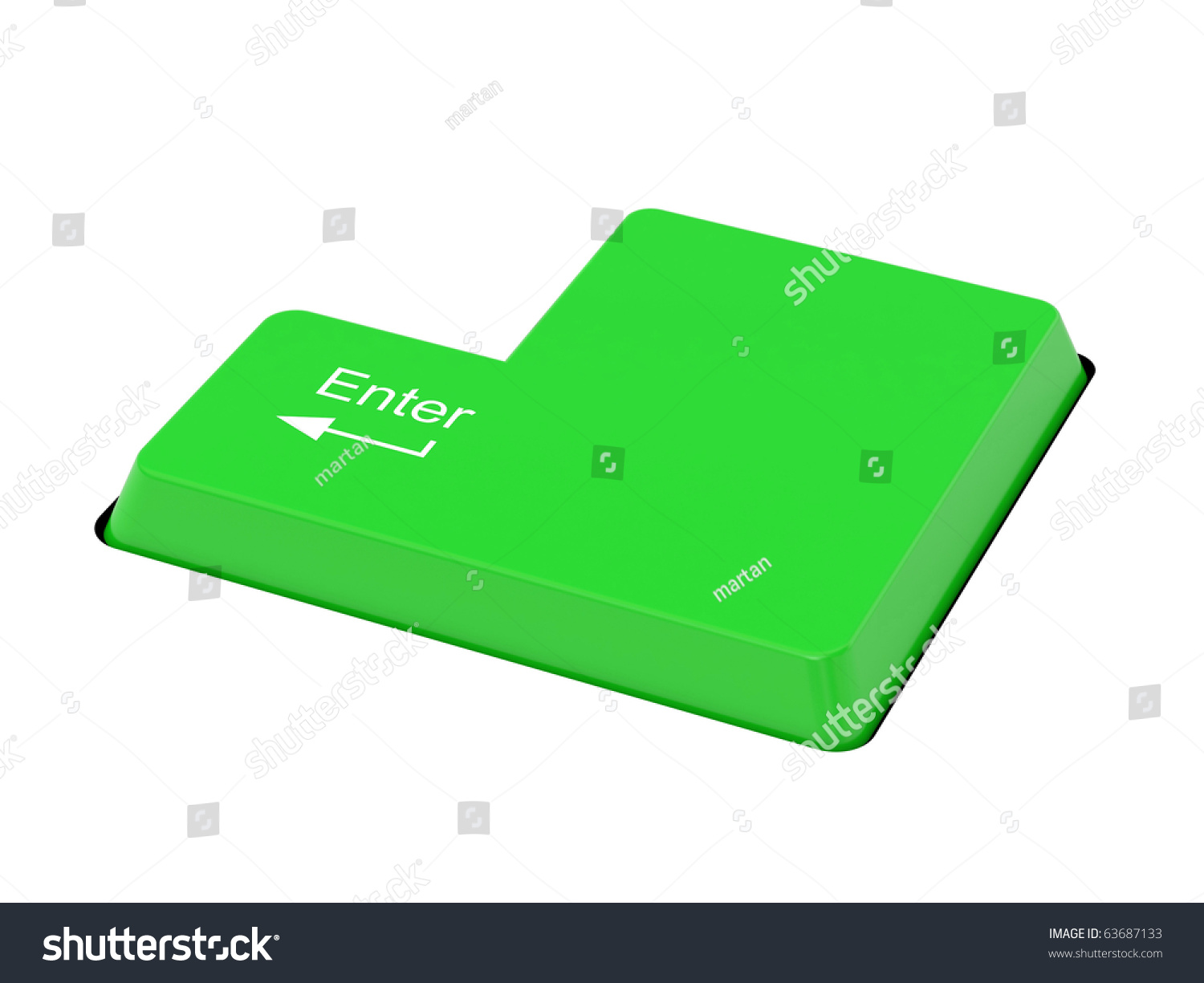 3d Green Enter Button Stock Illustration 63687133 | Shutterstock