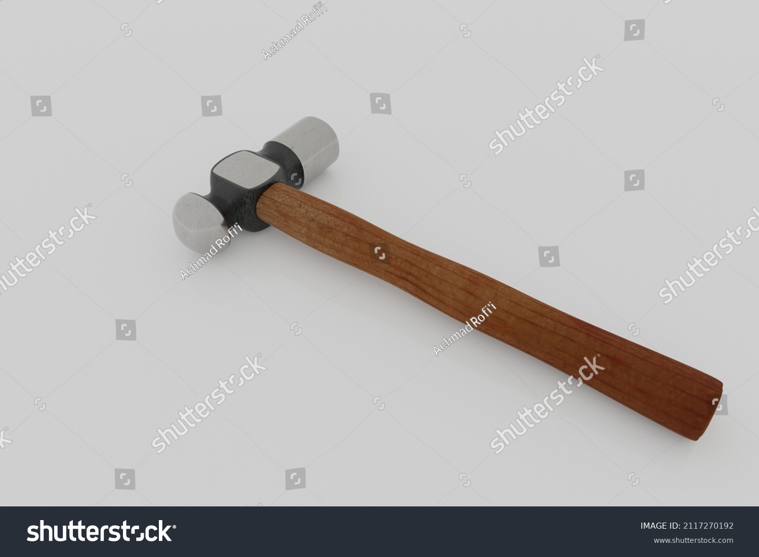 3d Hammer Design Using Blender Software Stock Illustration 2117270192