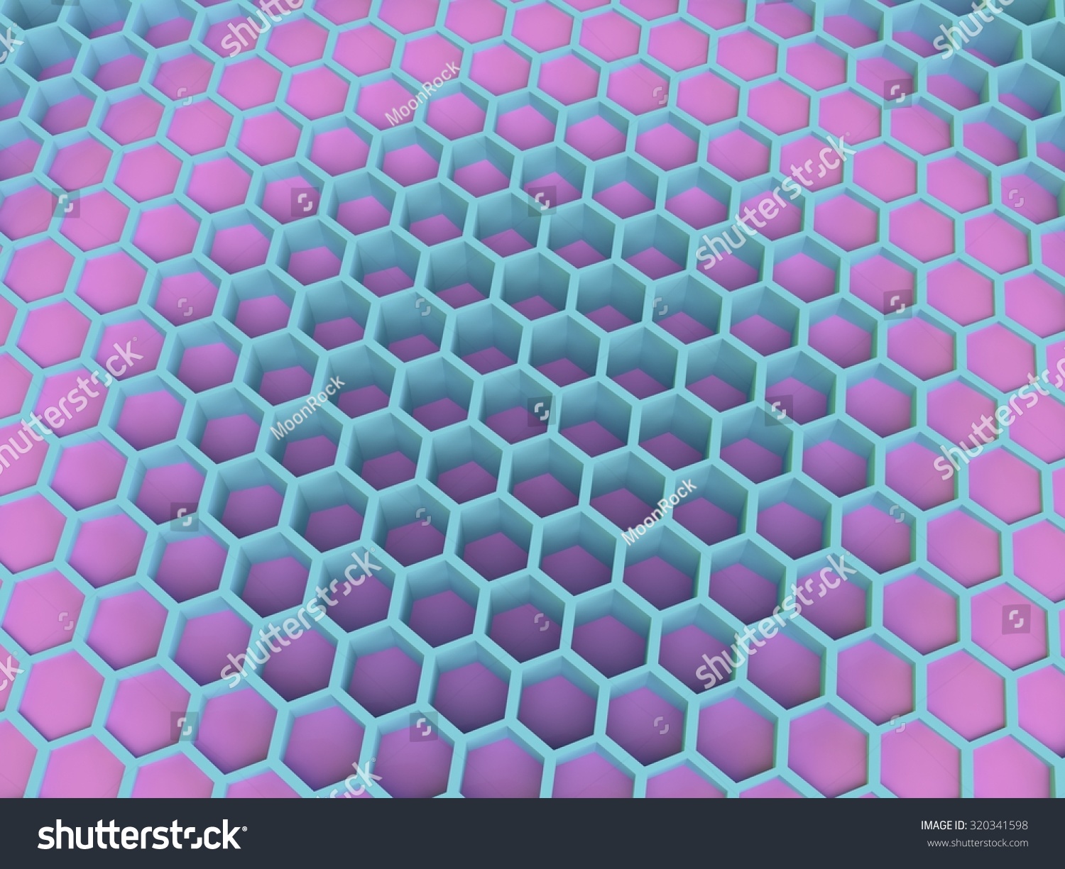 3d Honeycomb Cells Pattern Render Stock Illustration 320341598 ...