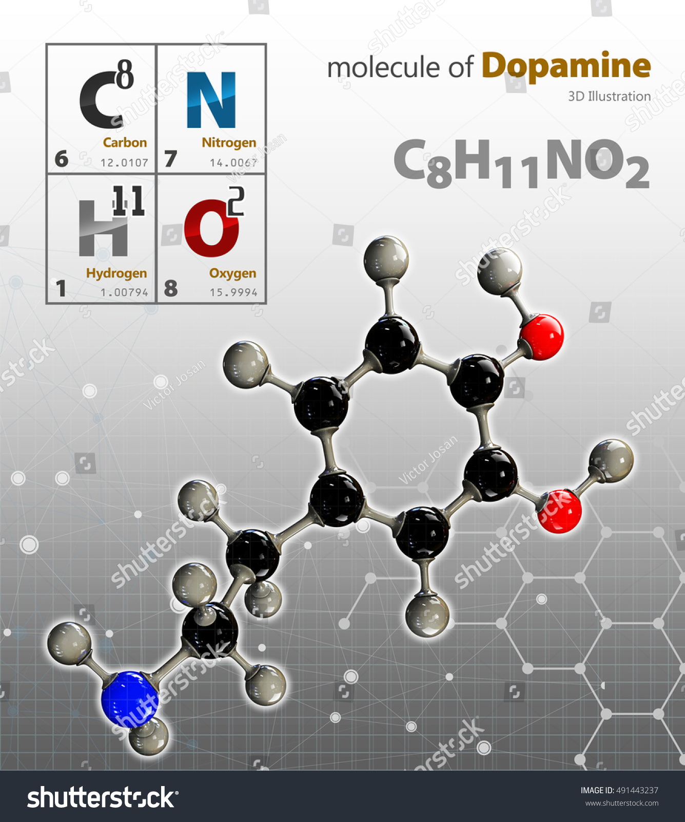 3d Illustration Dopamine Molecule Isolated Grey Stock Illustration ... 3d Illustration Dopamine Molecule Isolated Grey Stock Illustration ...
