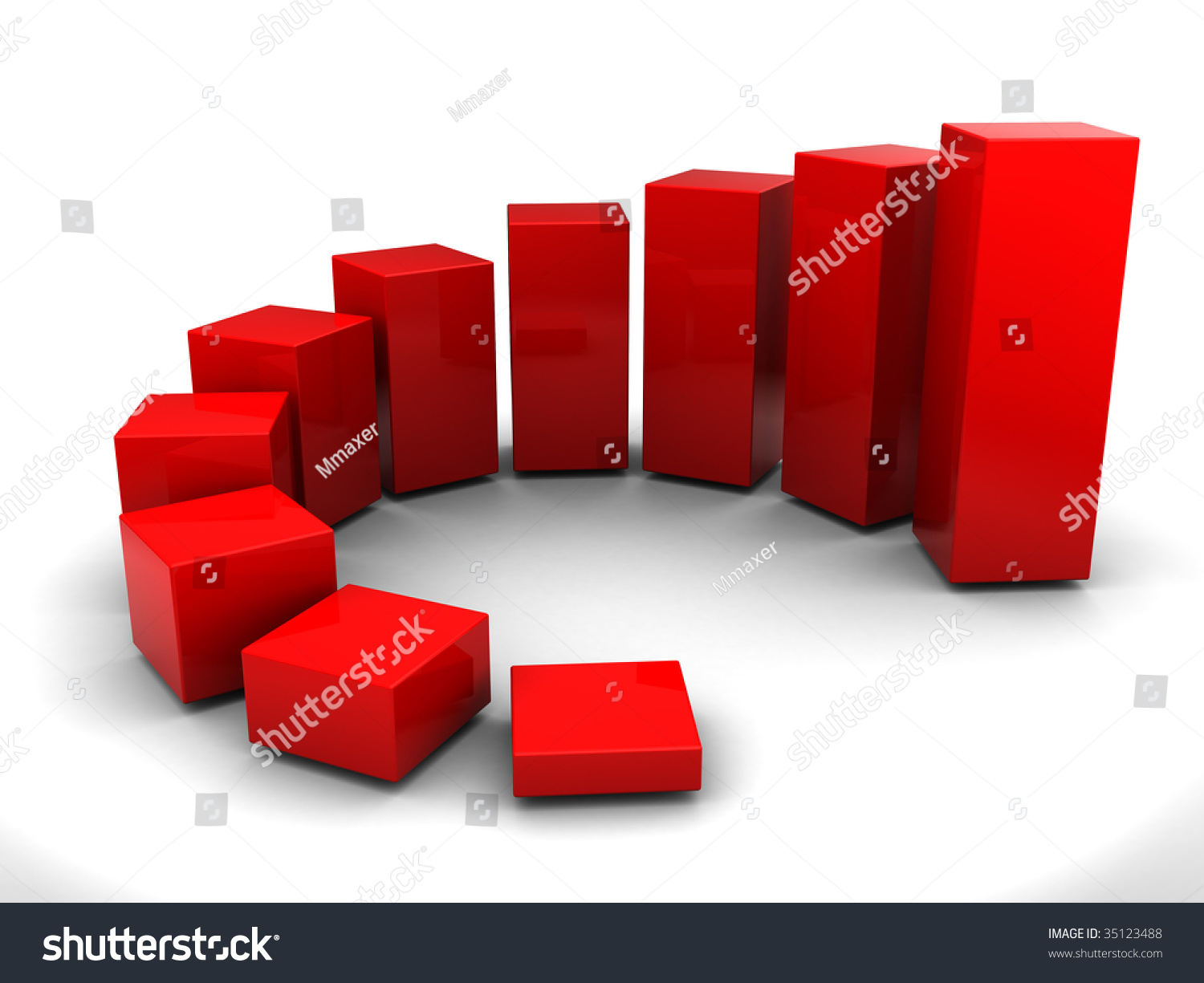 3d Illustration Red Raising Charts Over Stock Illustration 35123488 ... 3d Illustration Red Raising Charts Over Stock Illustration 35123488 ...