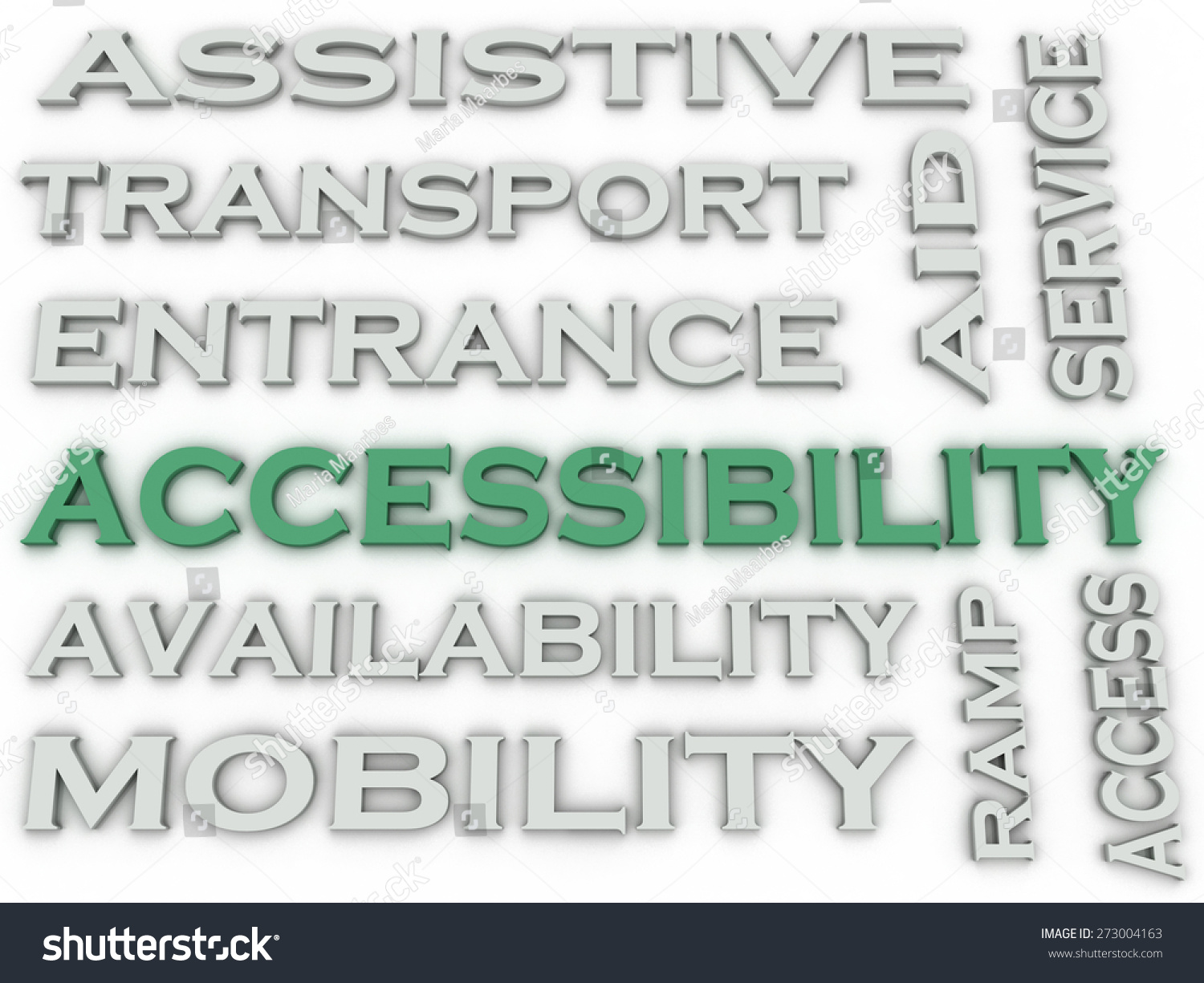 3d Image Accessibility Issues Concept Word Stock Illustration 273004163 ...