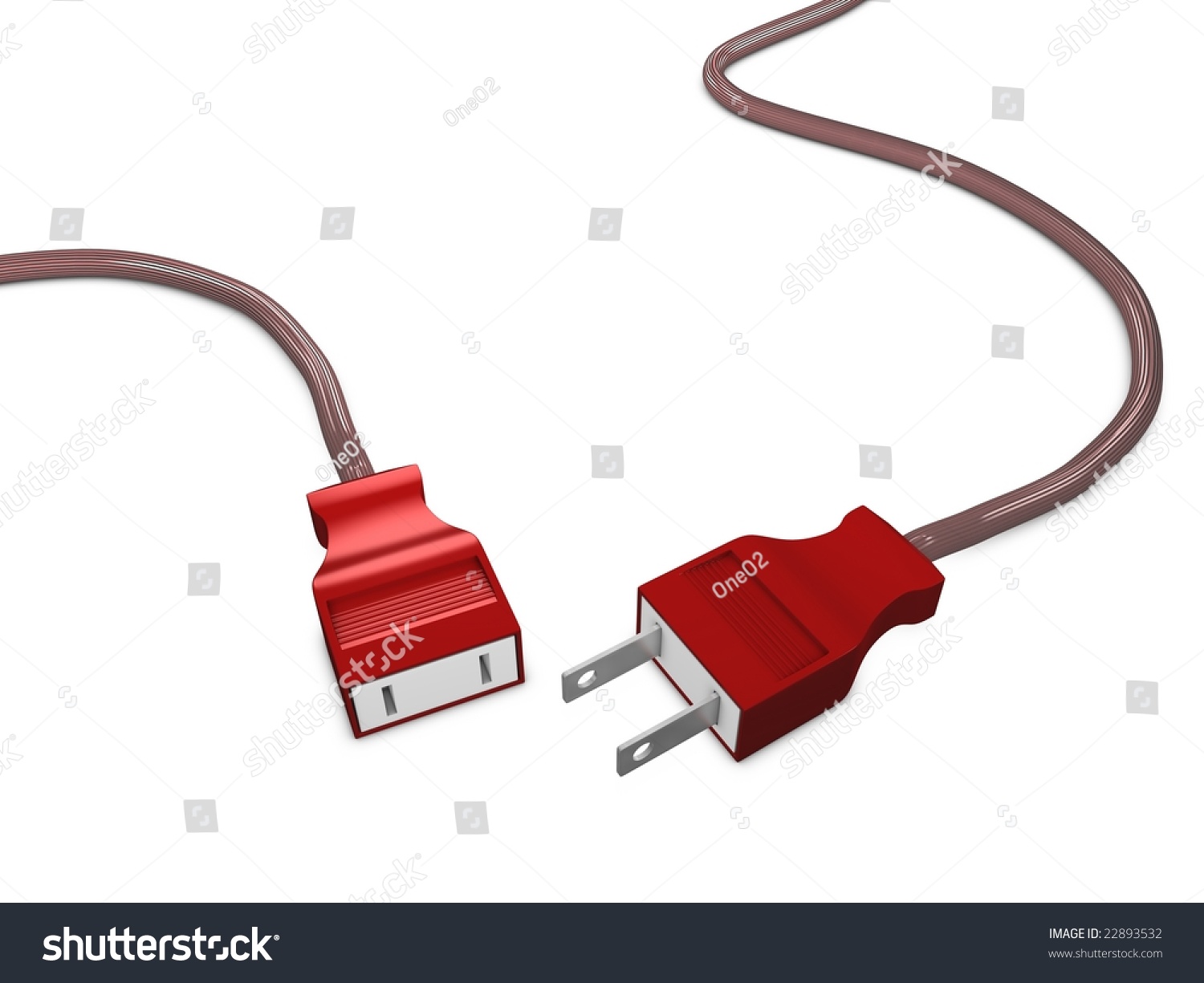 3d Image Unplug Electrical Cable Stock Illustration 22893532
