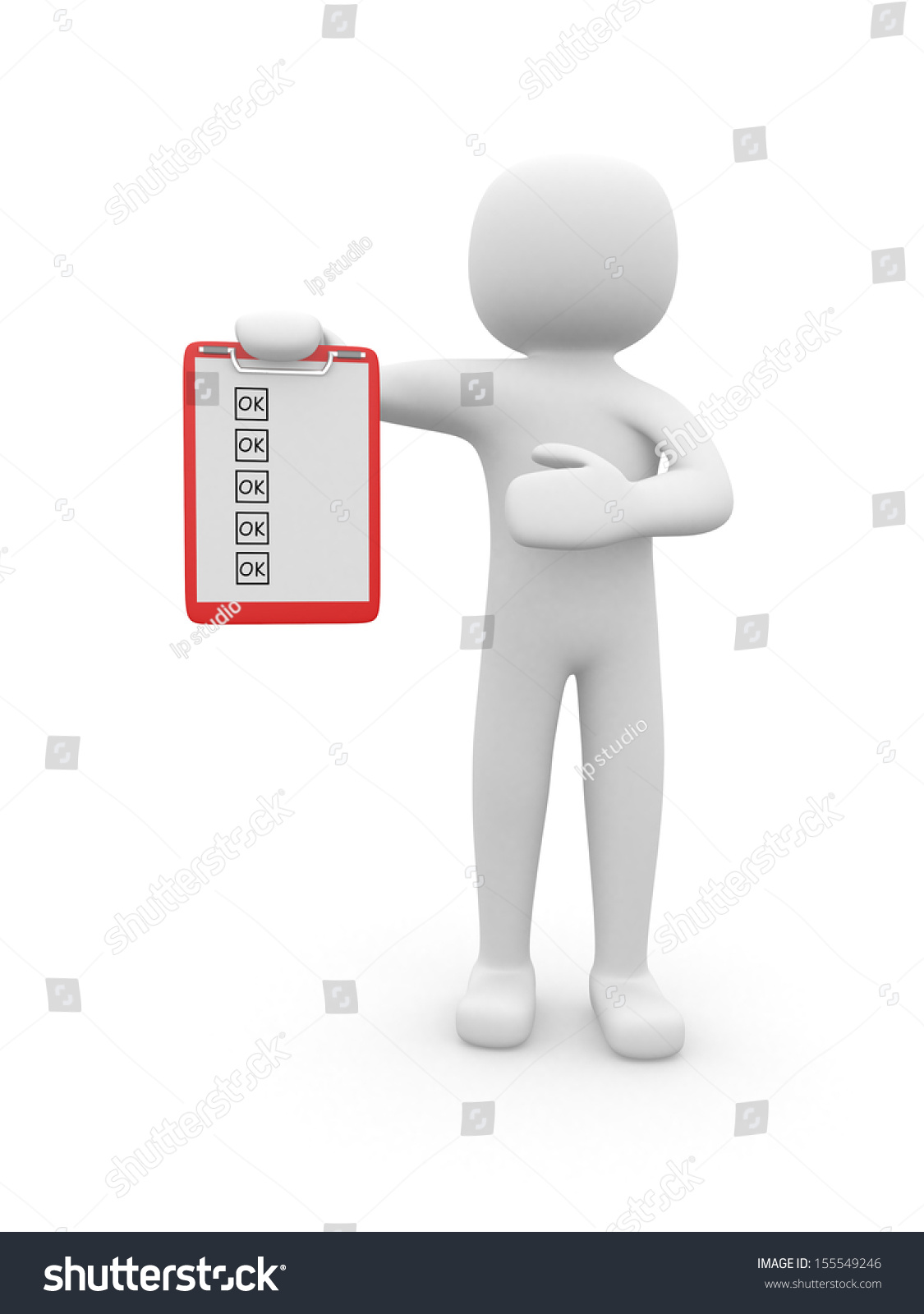3d Man Explaining Note 3d Render Stock Illustration 155549246 ...