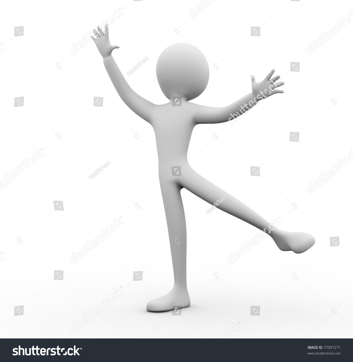 3d Man Posing During Ballet Dancing 스톡 일러스트 77097271 | Shutterstock