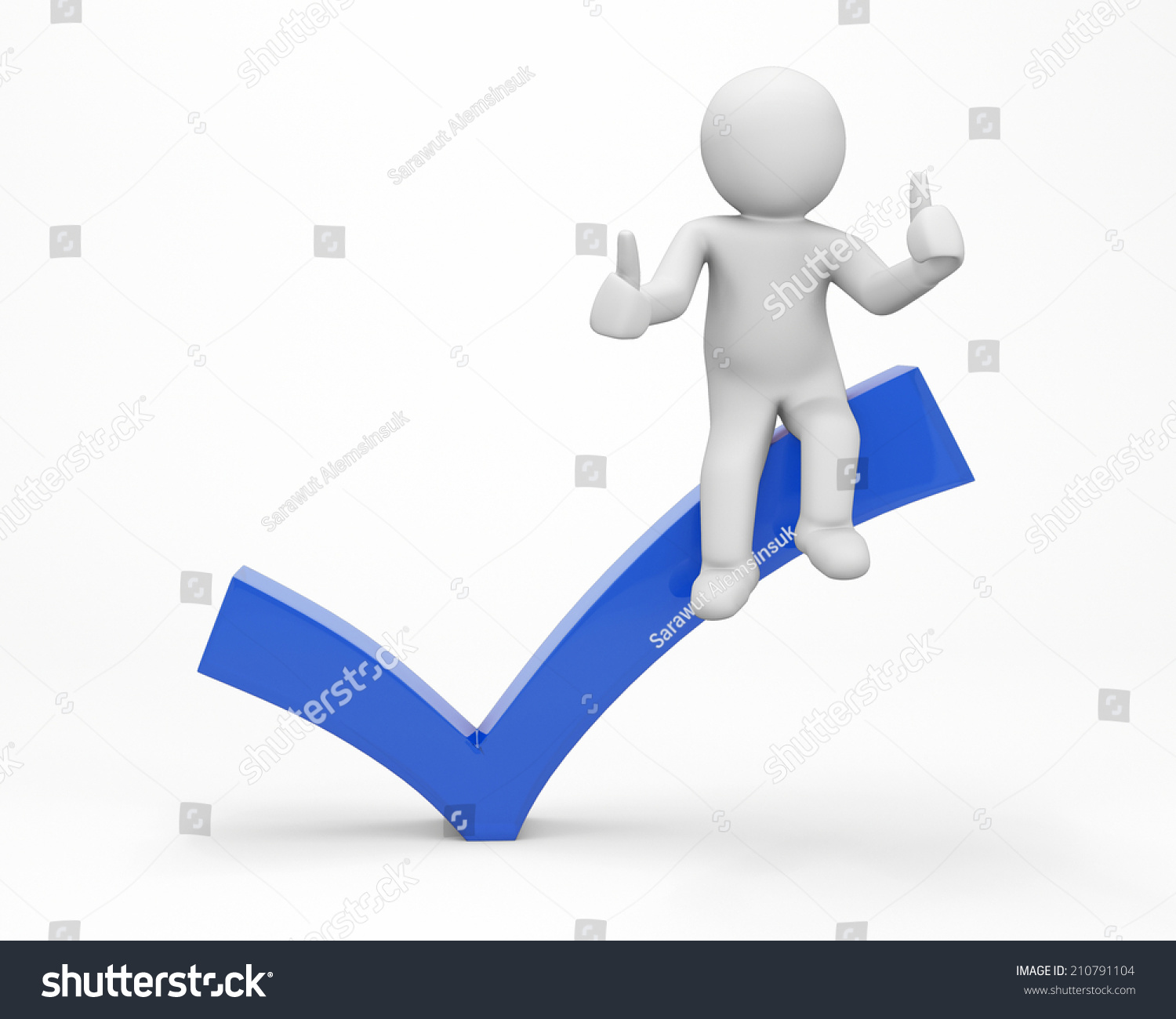 3d Man Check Mark: ilustración de stock 210791104 | Shutterstock