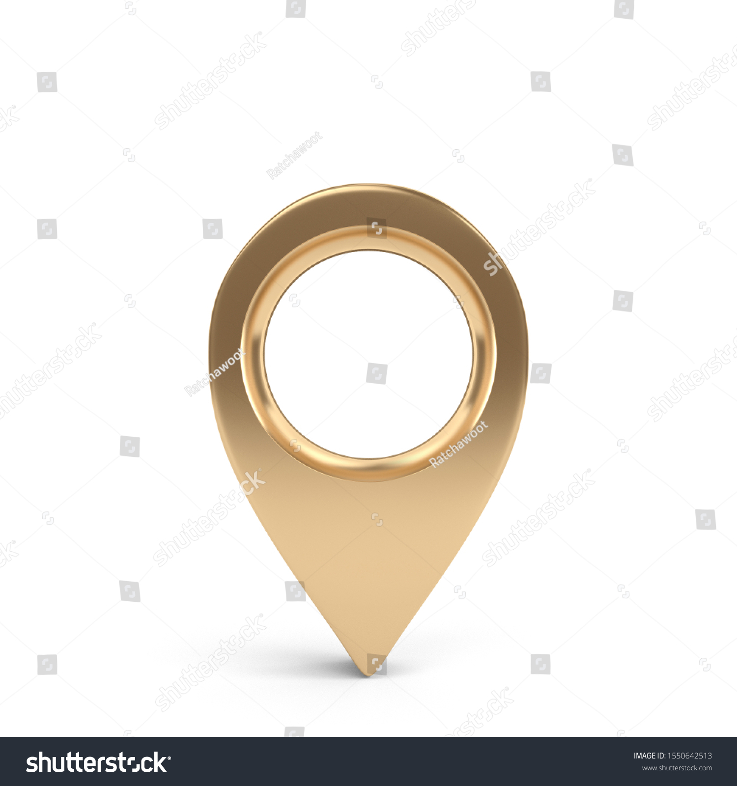 3d Map Pointer Location Map Icon Stock Illustration 1550642513 ...