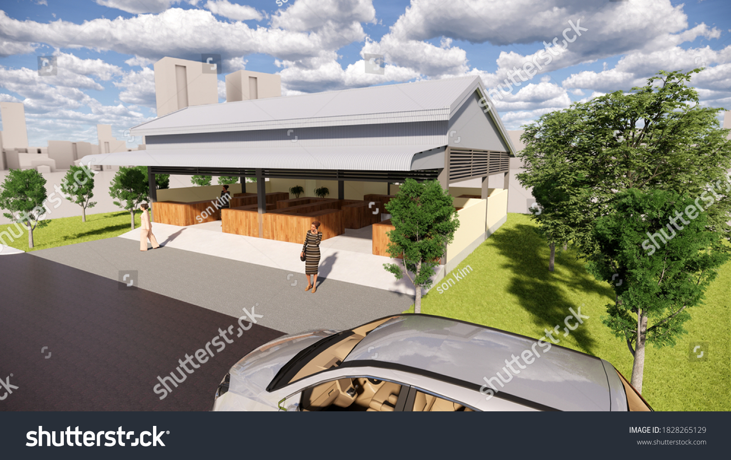 3d Model Rendering Elevation Design Stock Illustration 1828265129 ...