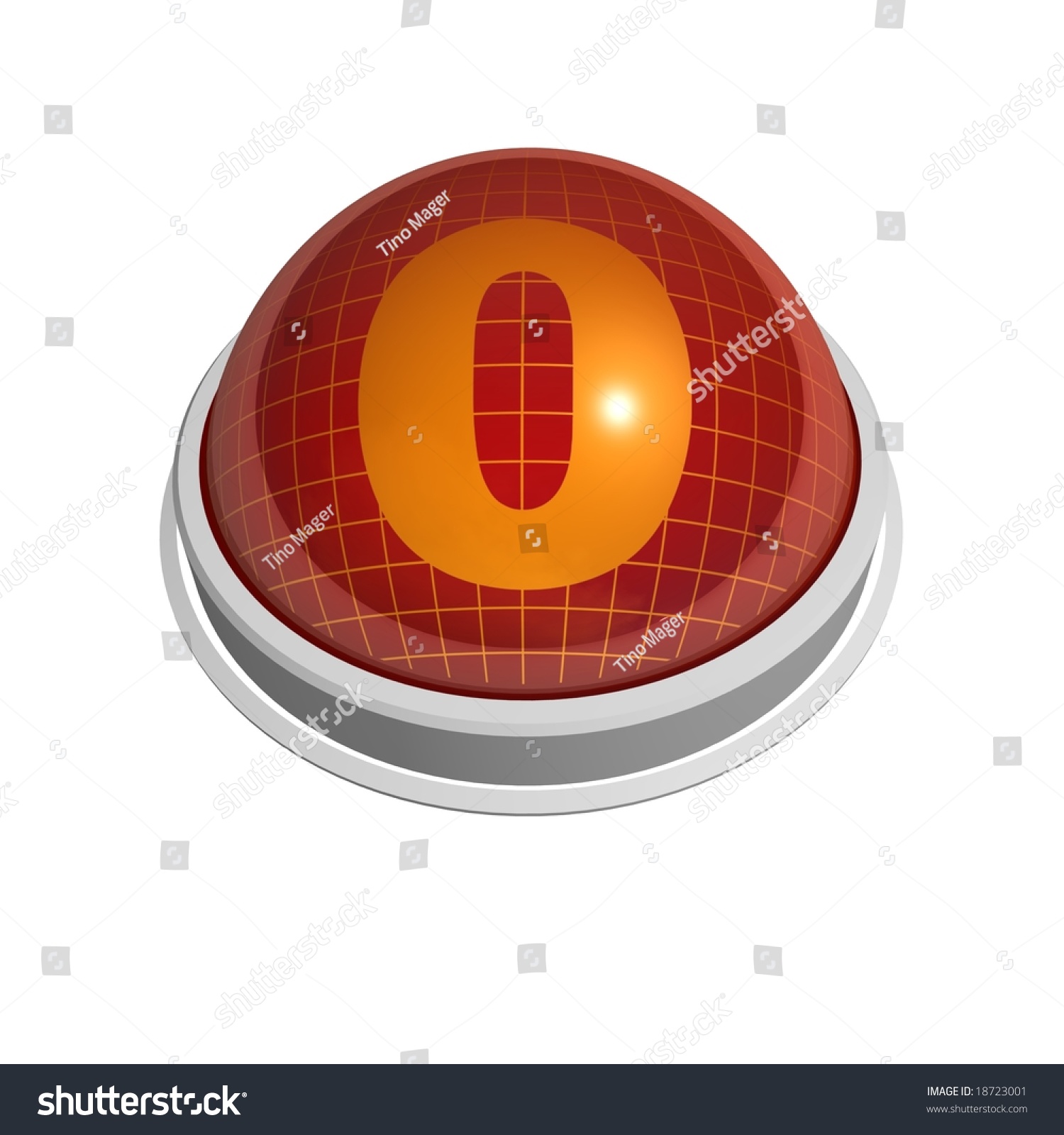 3d Number Zero Button Stock Illustration 18723001 | Shutterstock
