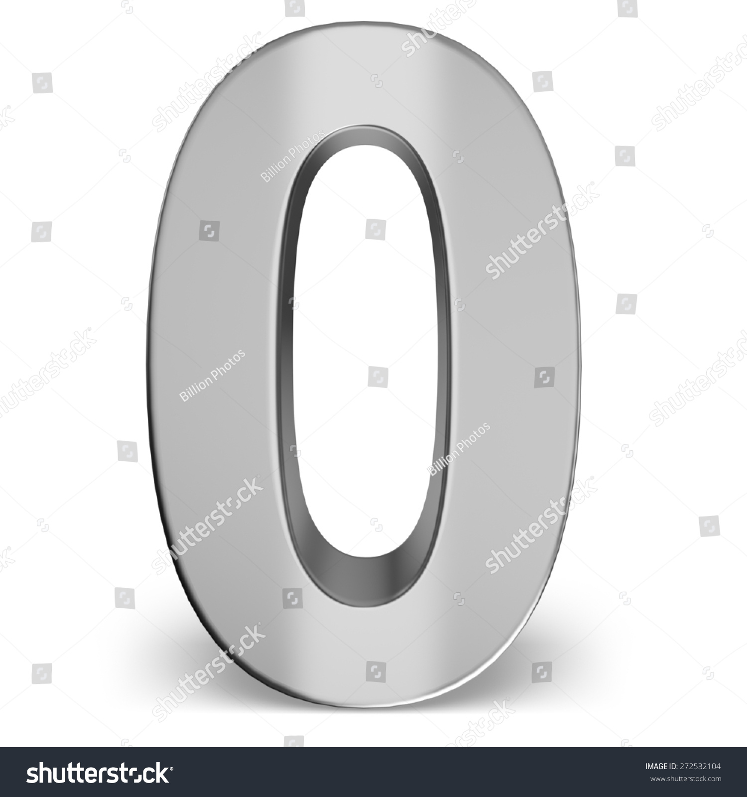 3d Number Zero Threedimensional Shape Stock Illustration 272532104