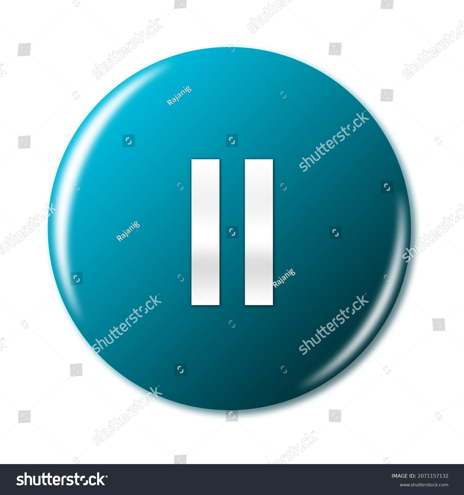 3d Pause Round Button Isolated Stock Illustration 2071157132 | Shutterstock